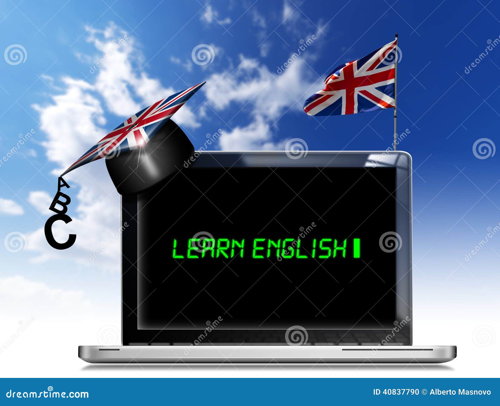 Learn English - Laptop Computer Stock Illustration - Illustration of ... Learn English - Laptop Computer Stock Illustration - Illustration of ...