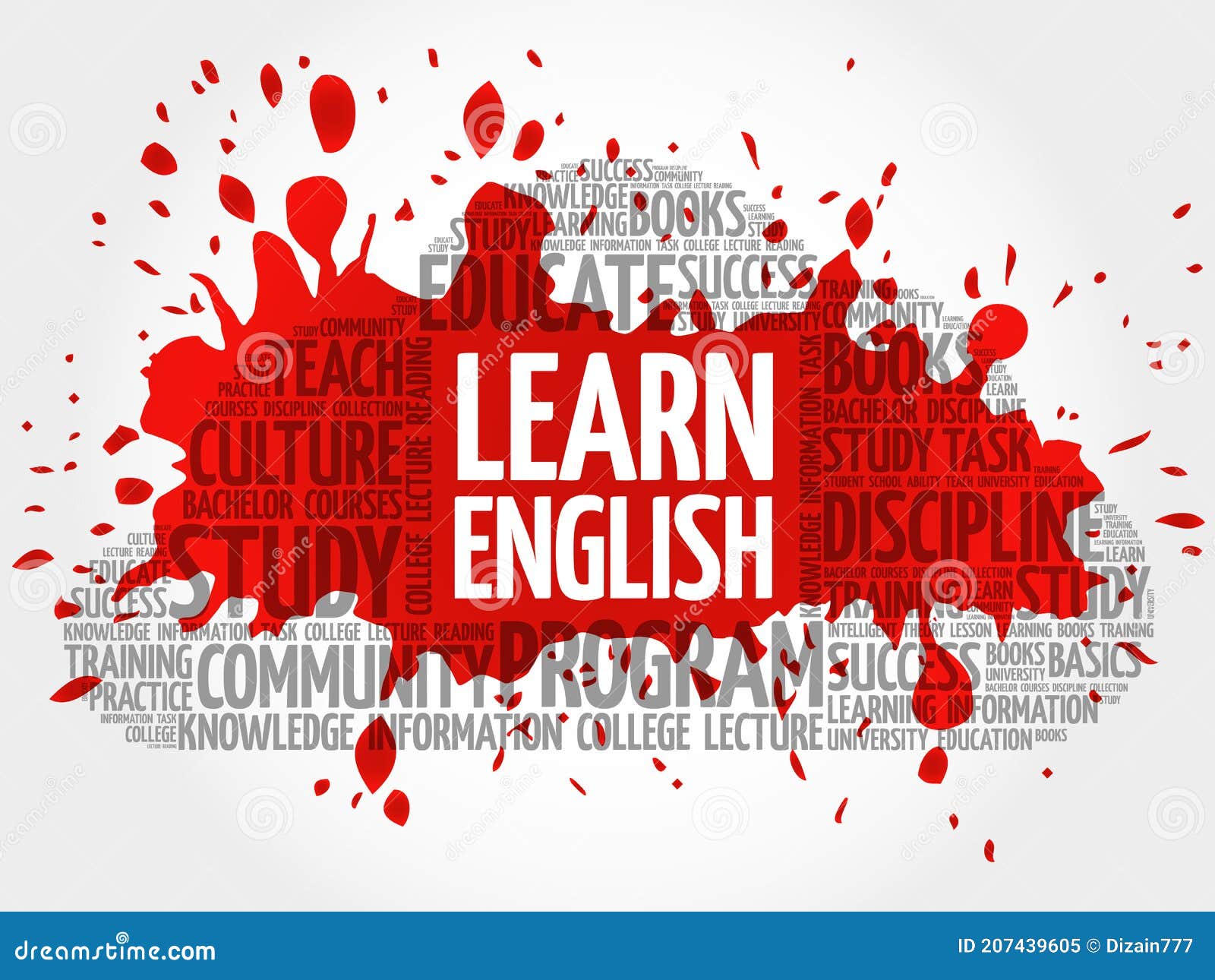 Learn English word cloud stock illustration. Illustration of cloud ...