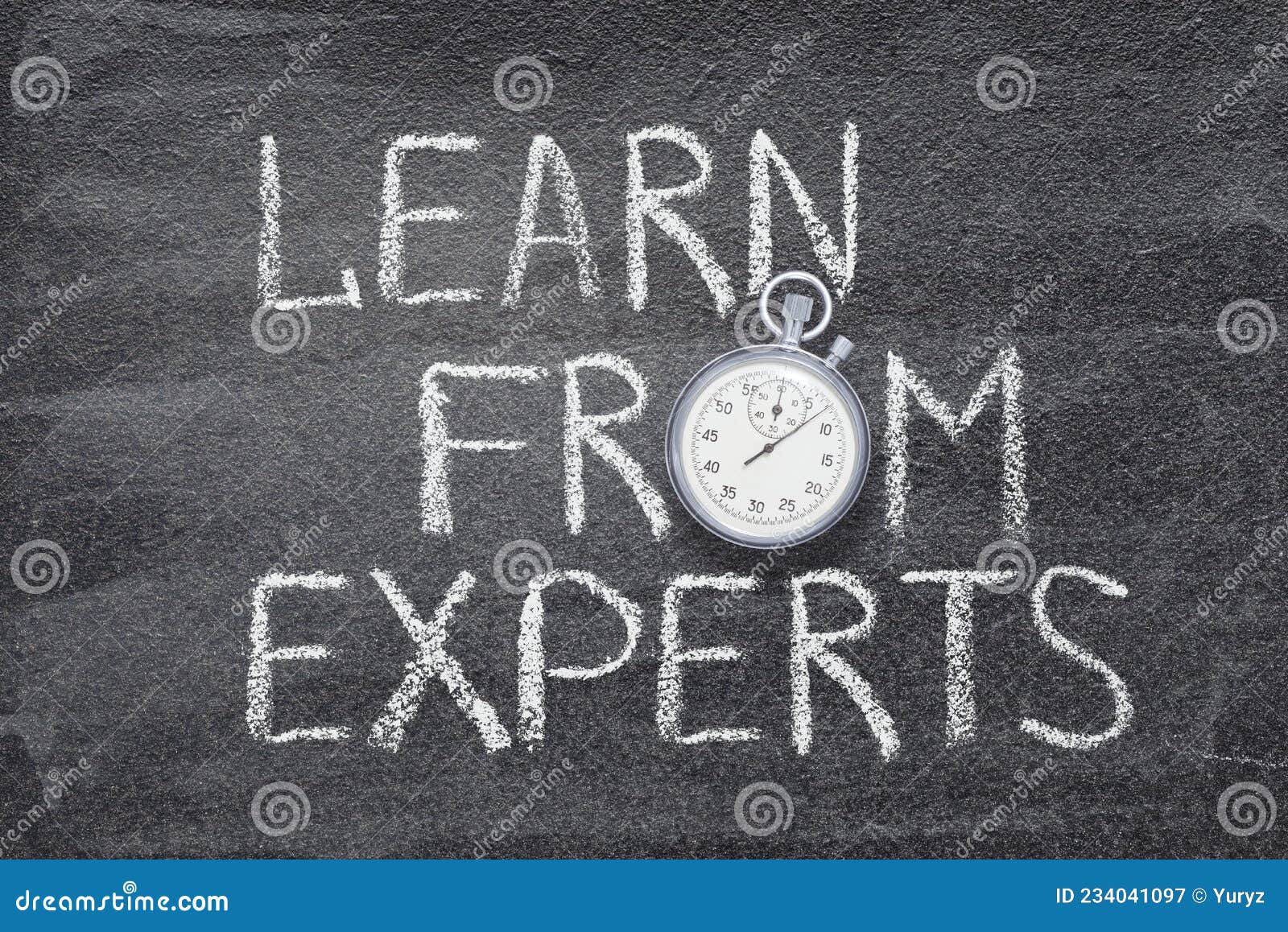 Learn from experts watch stock image. Image of metaphor - 234041097