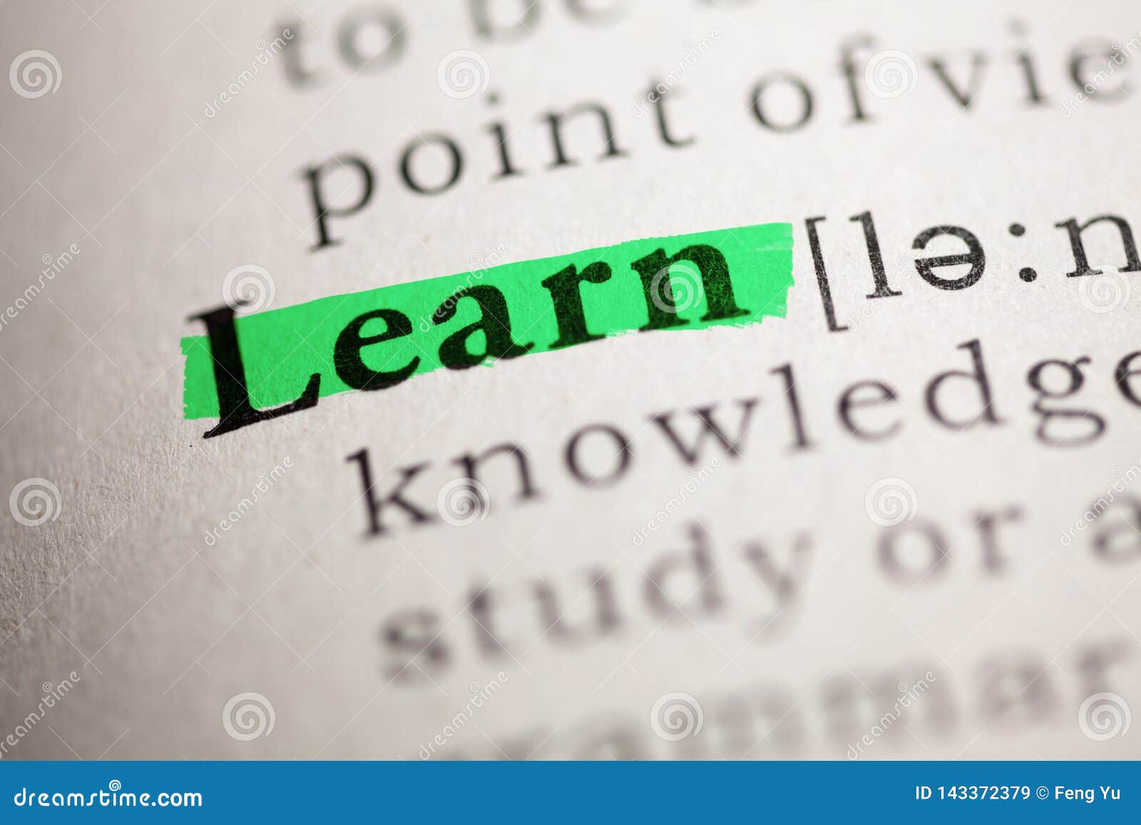 Definition of the Word Learn Stock Image - Image of learn, learning ...