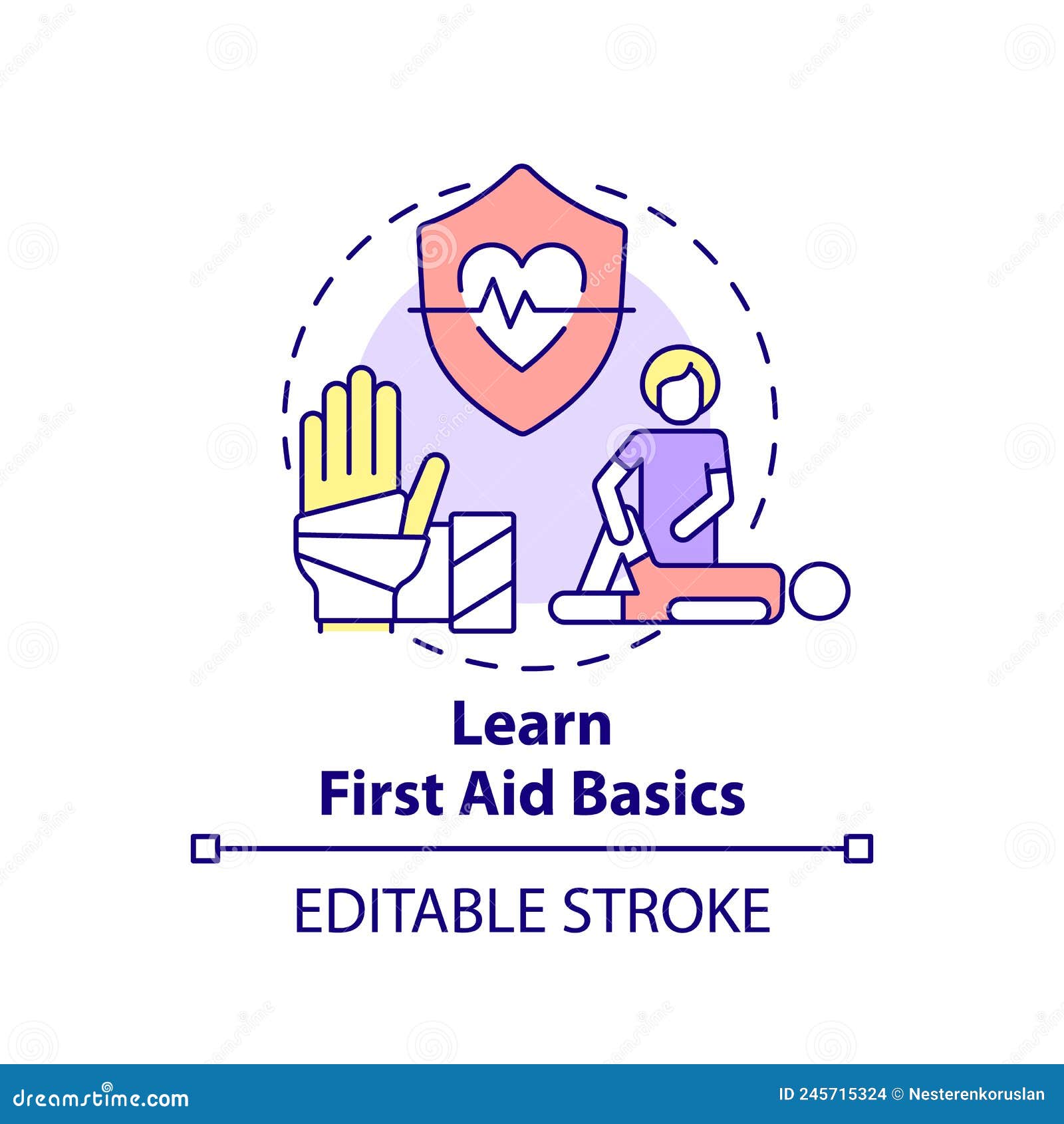 First Aid Basics Concept Of Landing Page With Woman Help To Choking Man ...