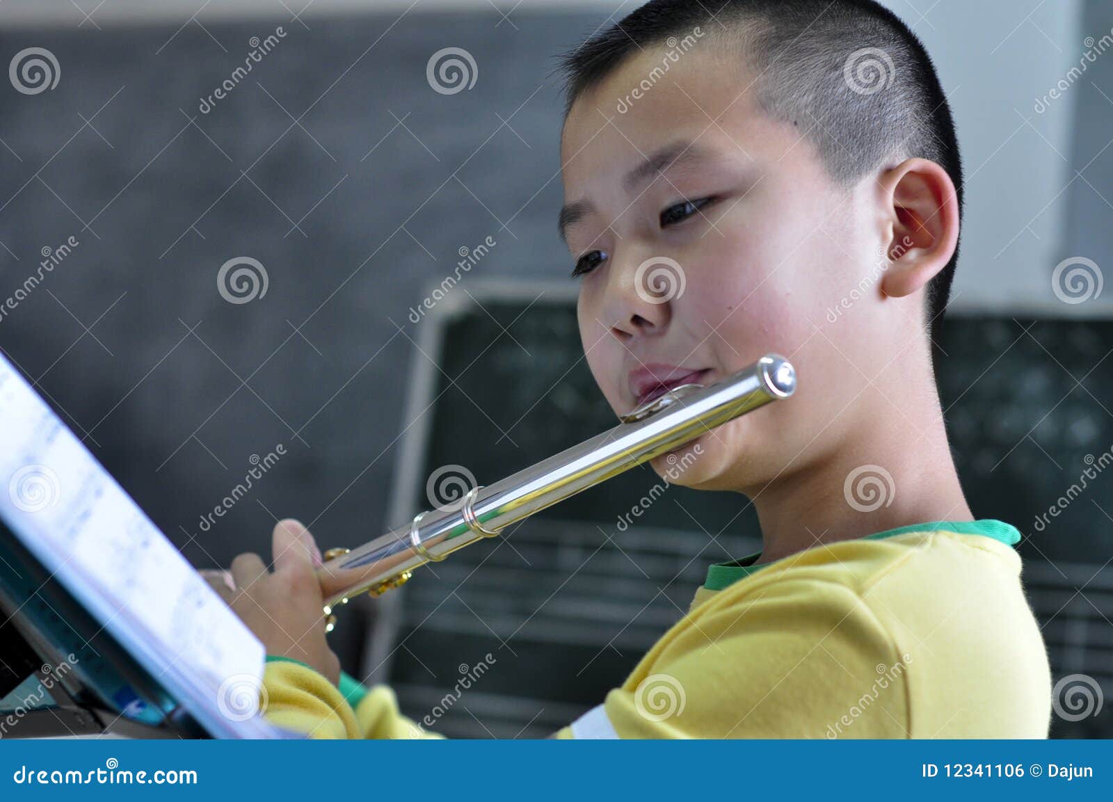 Learn the flute stock photo. Image of book, lifestyle - 12341106