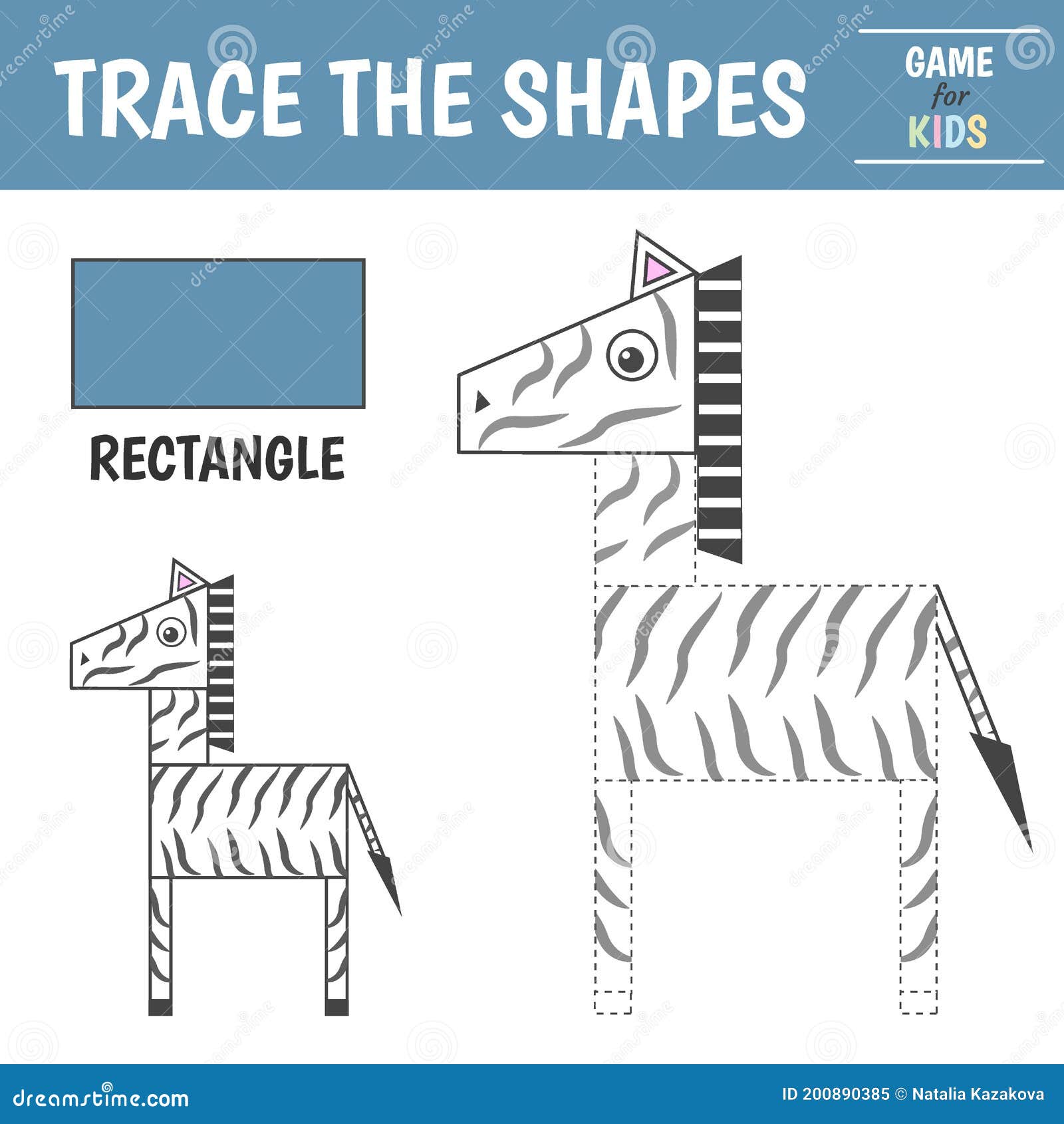 Learn Geometric Shapes - Rectangle Stock Vector - Illustration of ...