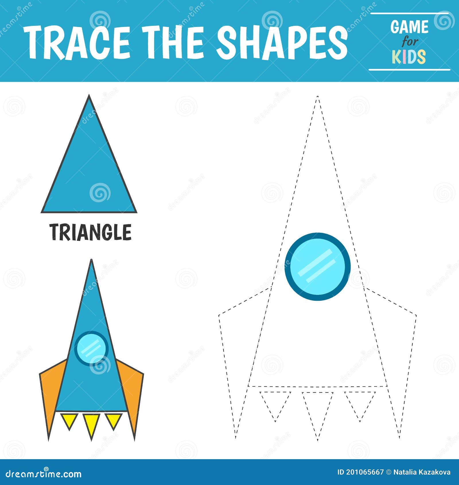 Learn Geometric Shapes - Triangle Stock Vector - Illustration of ...