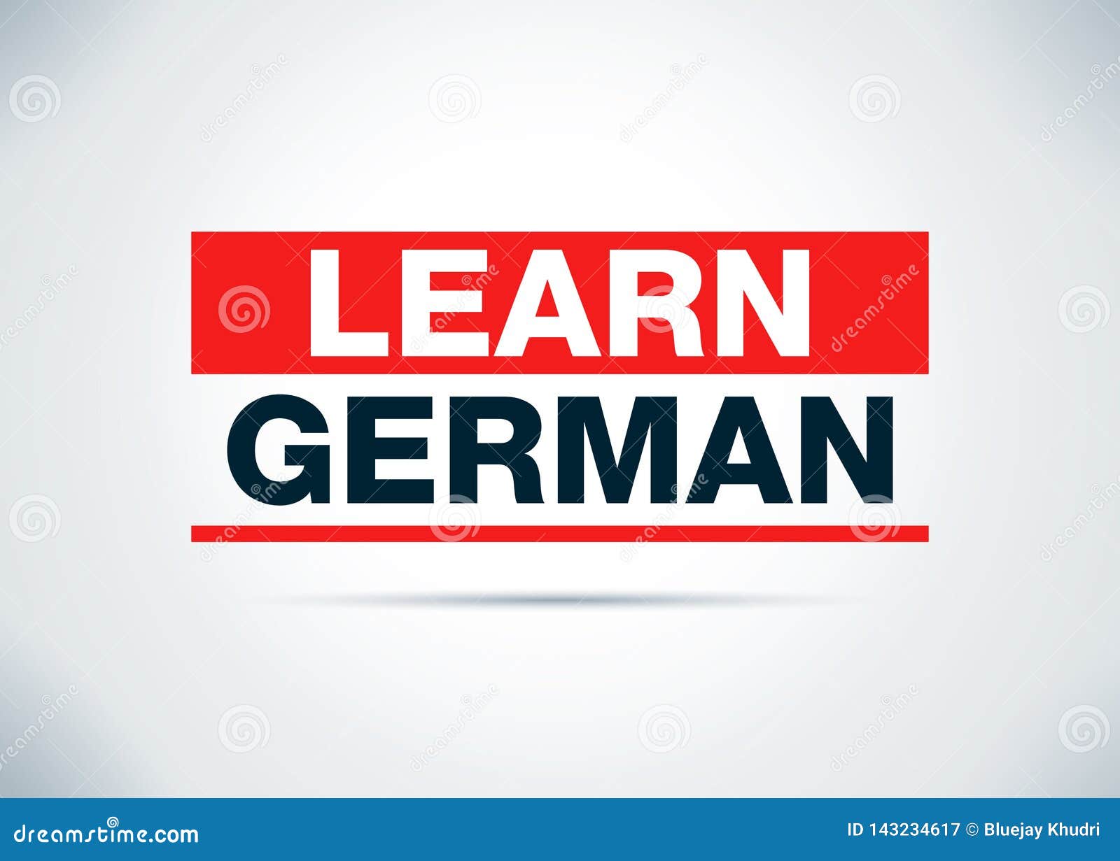 Learn German Abstract Flat Background Design Illustration Stock ...
