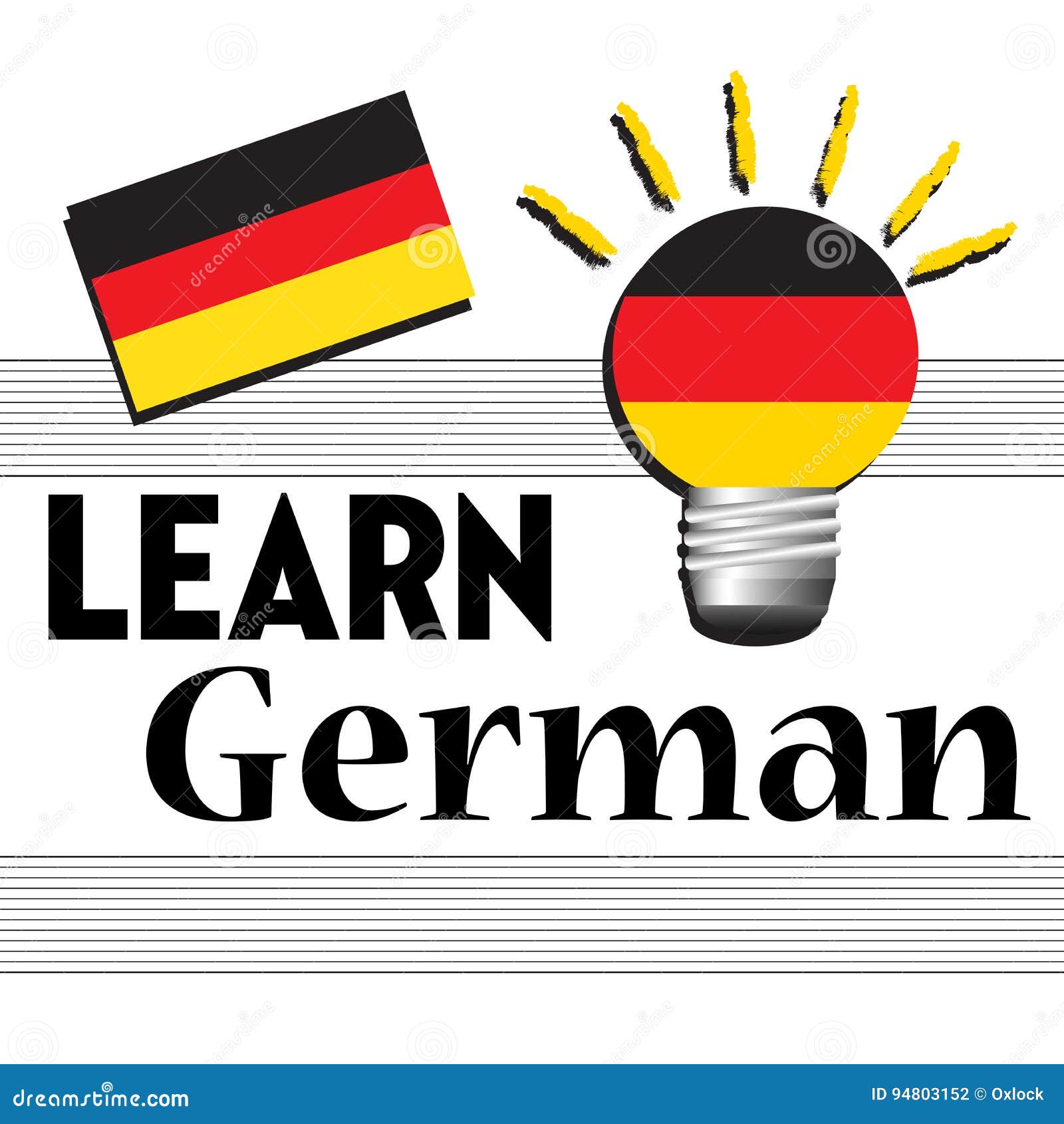 Learn German stock vector. Illustration of language, abstract - 94803152