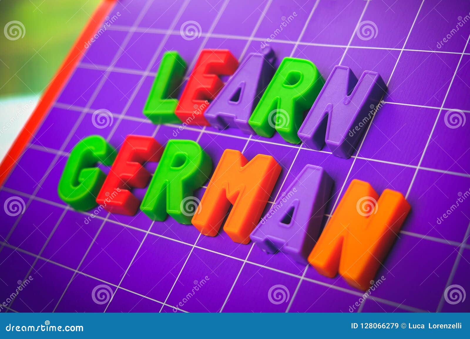 Learn German Language Alphabet on Magnets Letters Stock Image - Image ...