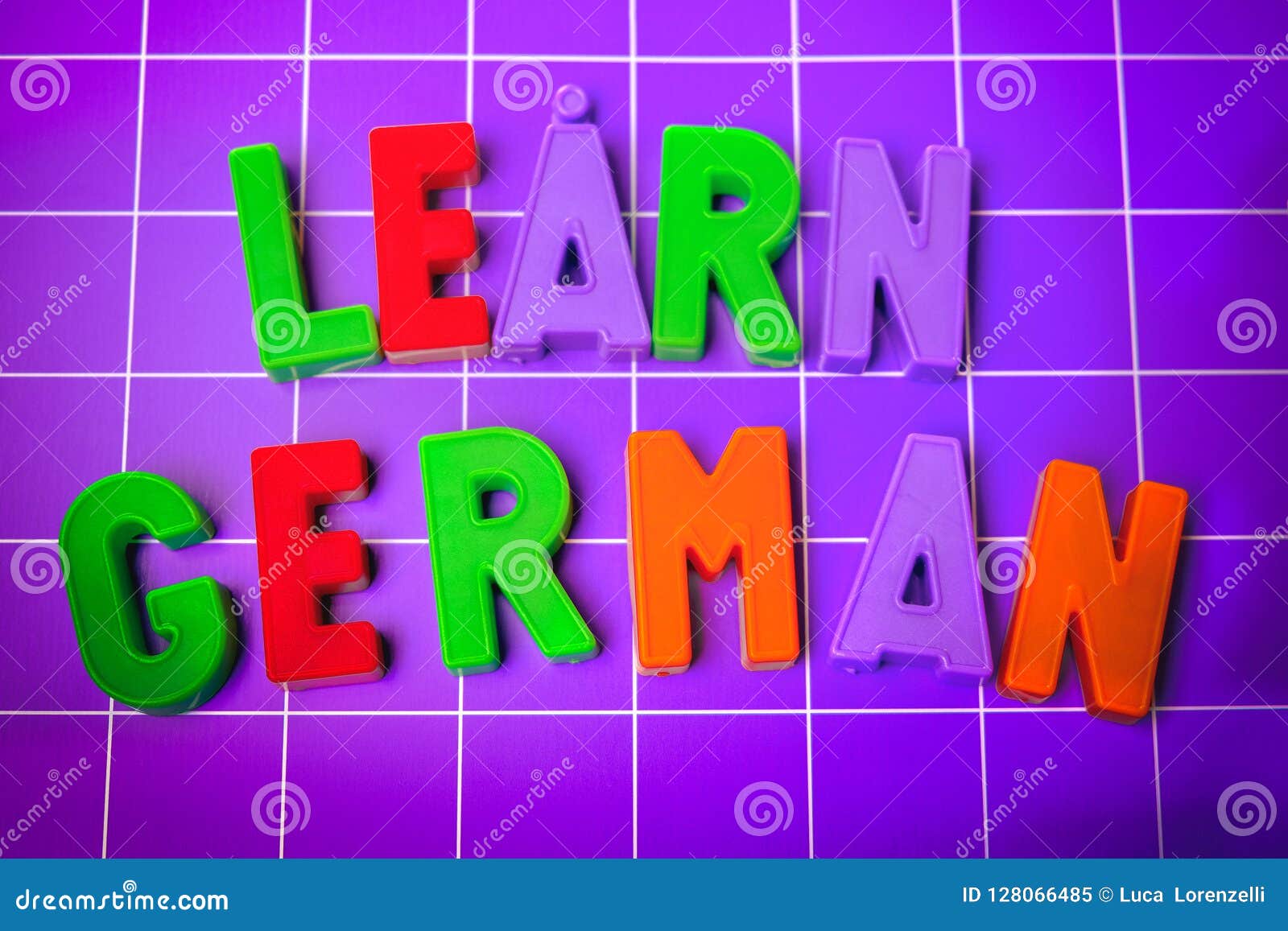 Learn German Language Alphabet on Magnets Letters Stock Image - Image ...