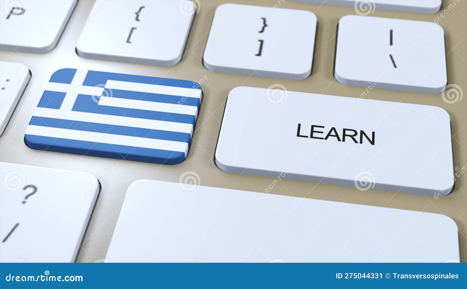 Learn Greek Language Concept. Online Study Courses. Button with Text on ...