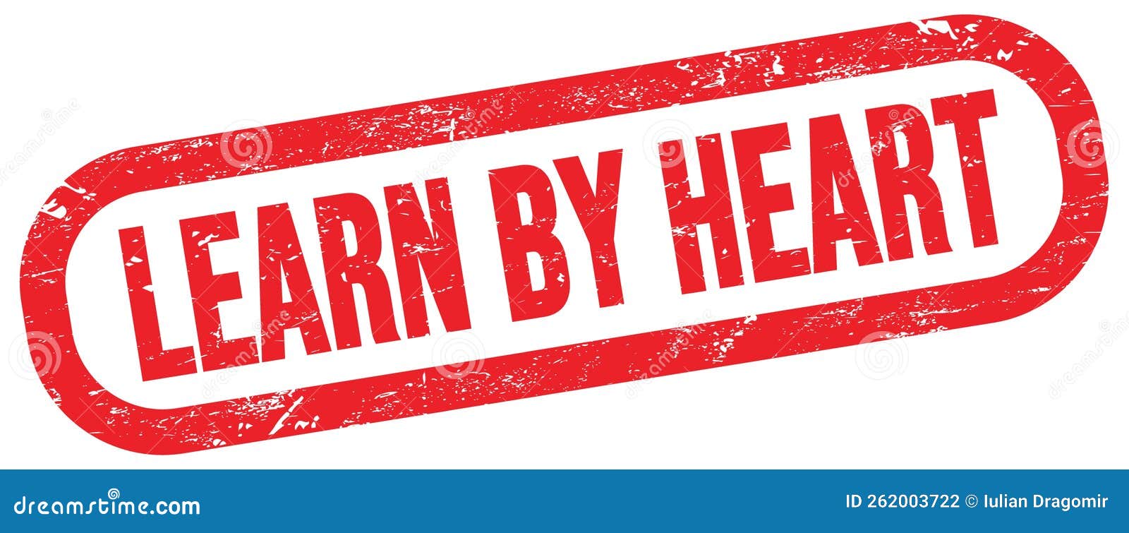 LEARN by HEART, Text Written on Red Stamp Sign Stock Illustration ...