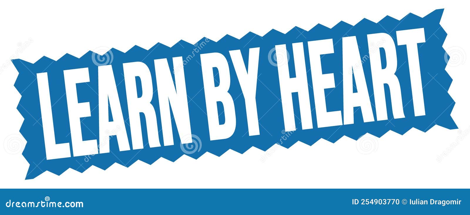 LEARN by HEART Text Written on Blue Stamp Sign Stock Illustration ...