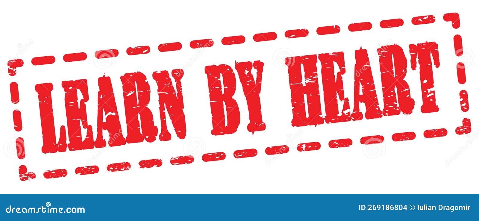 LEARN by HEART Text Written on Red Stamp Sign Stock Illustration ...