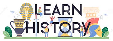 Learn History Typographic Header. History School Subject Stock Vector ...