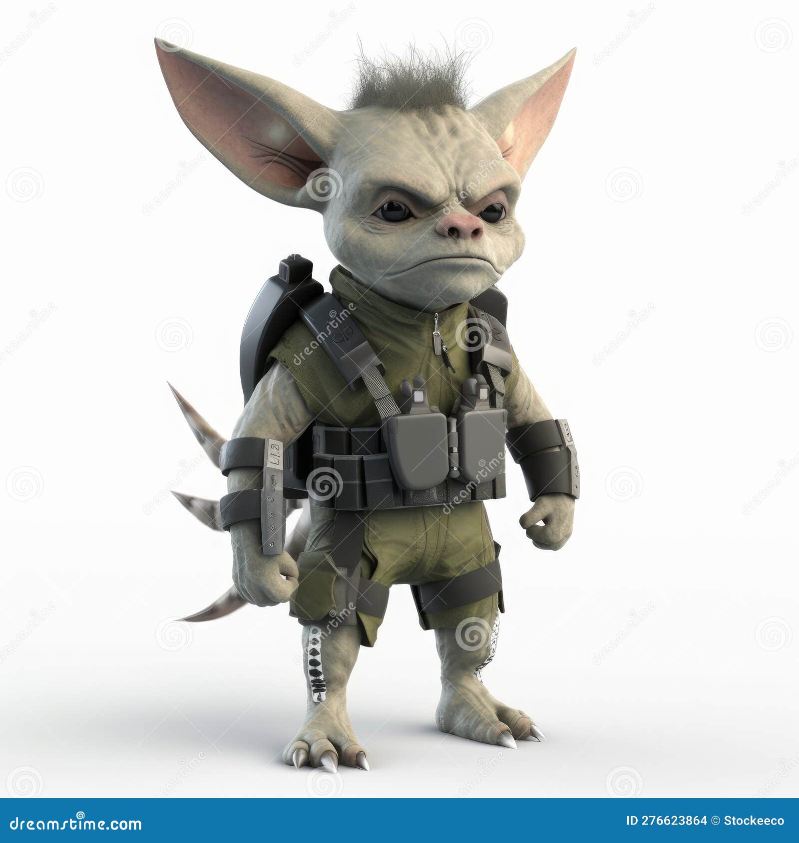 Creating a 3d Model of an Imp with Unique Features Stock Illustration ...