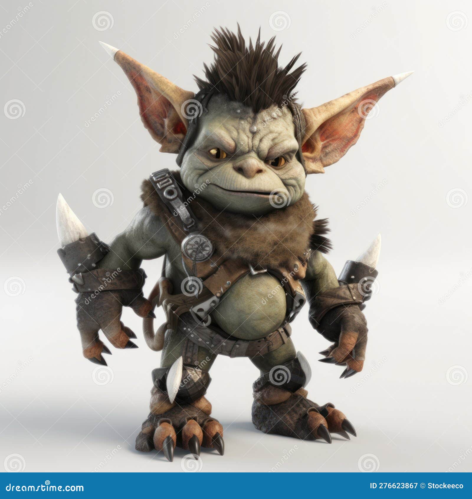 Creating a 3d Model of an Imp with Unique Features Stock Illustration ...