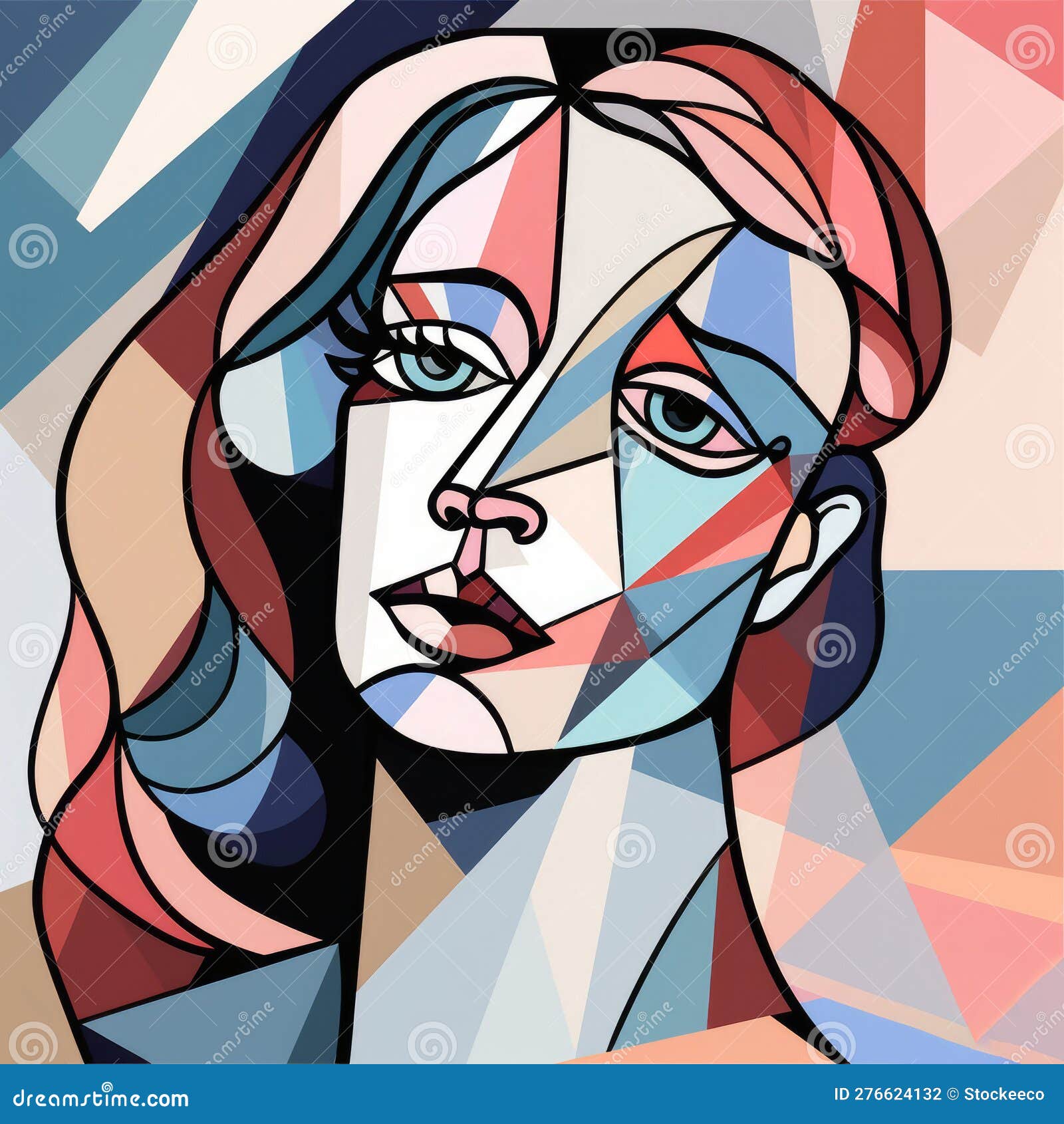 Create A Picasso-style Line Art Portrait Of Patricia Royalty-Free Stock ...