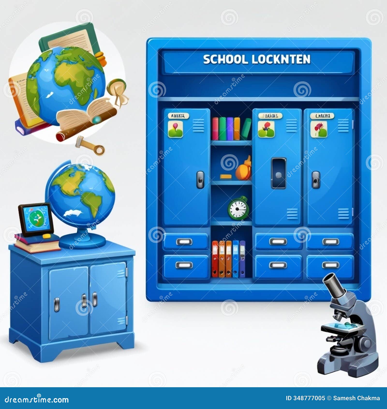 The Ultimate Guide To Decorating Your School Locker Stock Illustration - Illustration of ...
