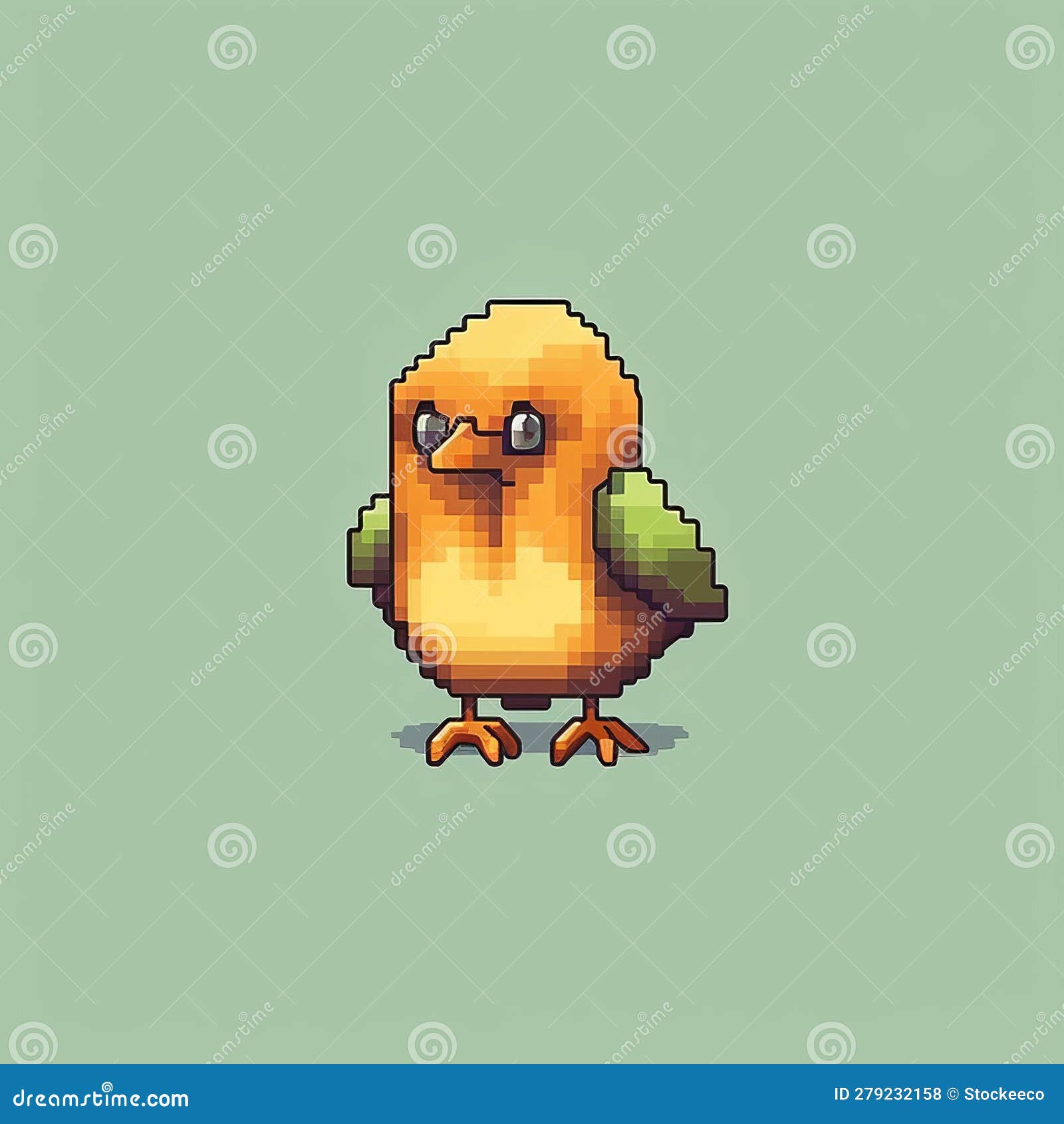 Create a Cute Bird Character with Minecraft Pixel Art Stock ...