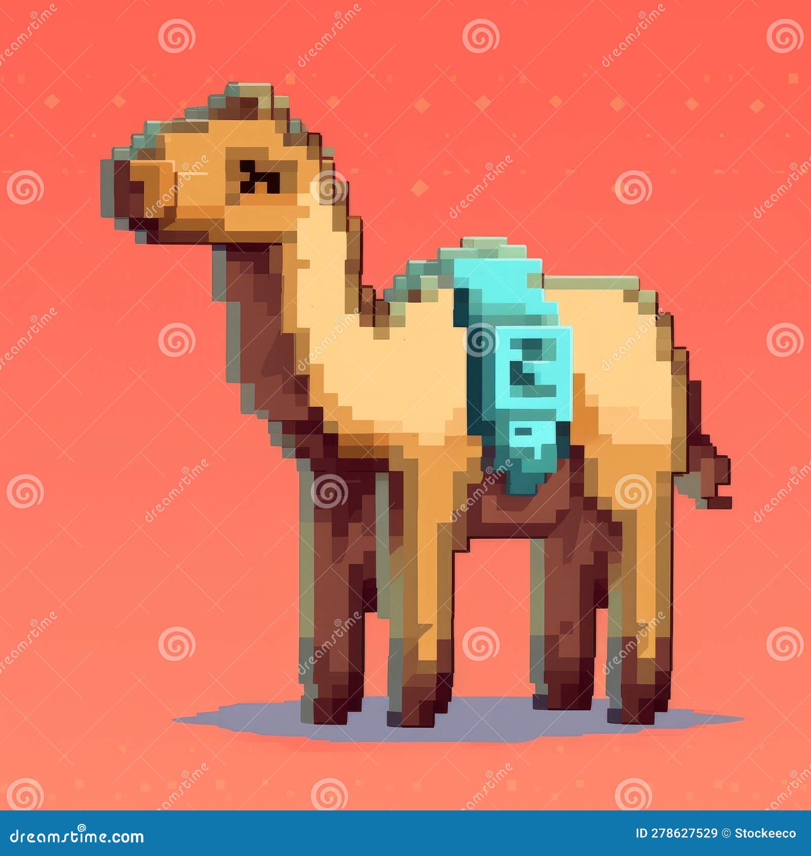 Create a Cute Camel Character in Minecraft with Pixel Art Stock ...