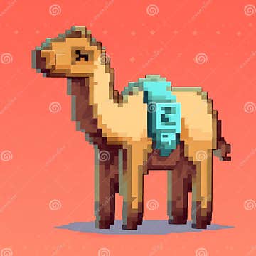Create a Cute Camel Character in Minecraft with Pixel Art Stock ...