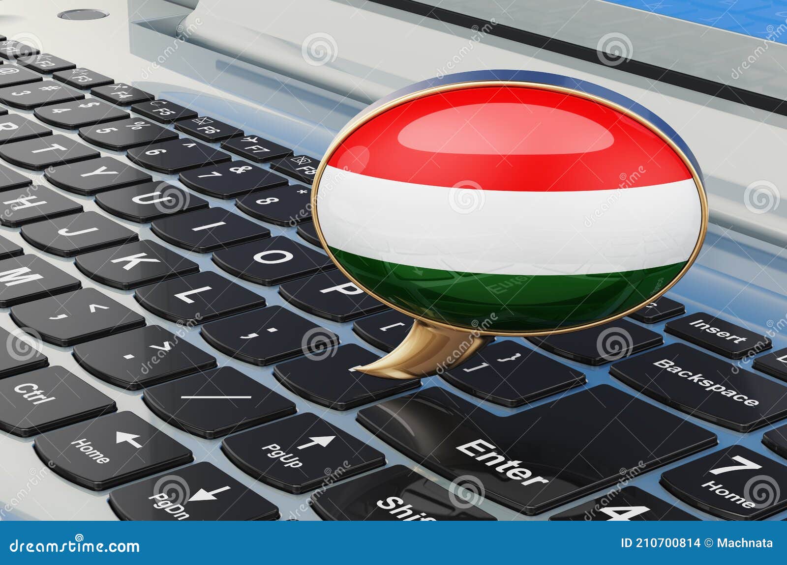 Hot Air Balloon With Hungarian Flag And Graduation Cap Royalty-Free ...