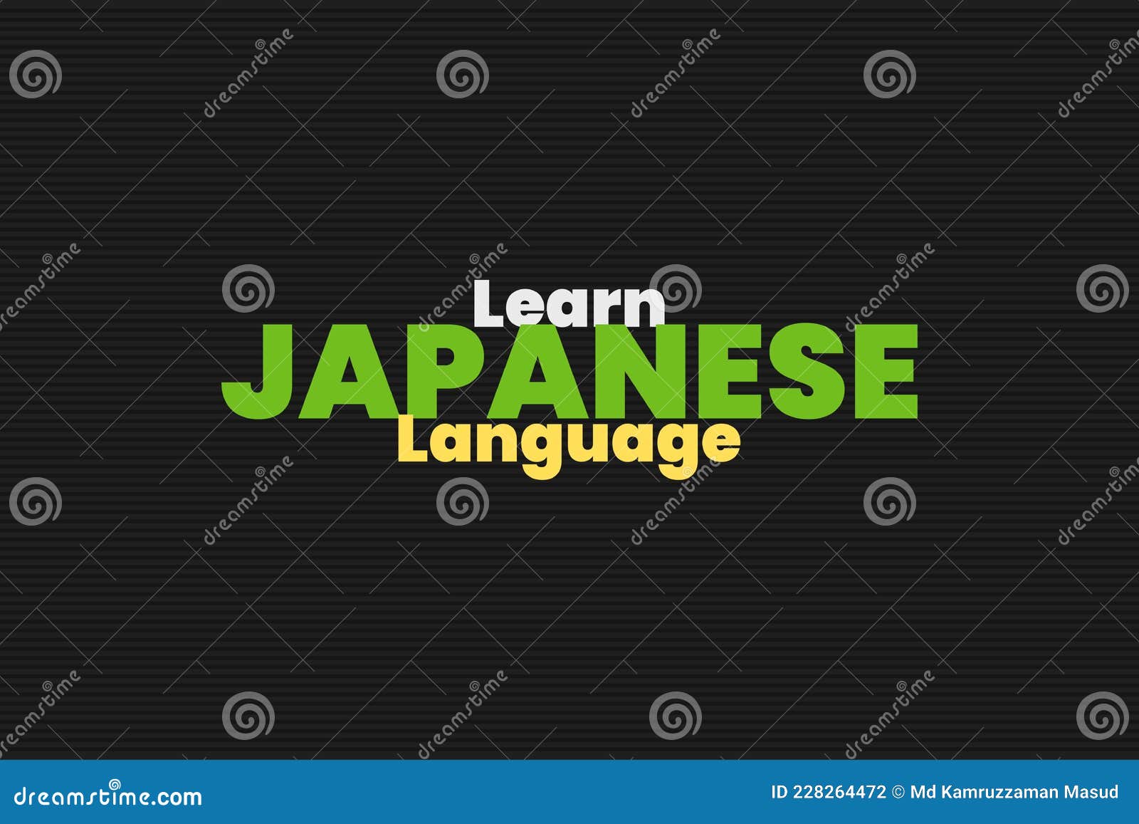 Learn Japanese Language Vector Typography Design Stock Vector ...