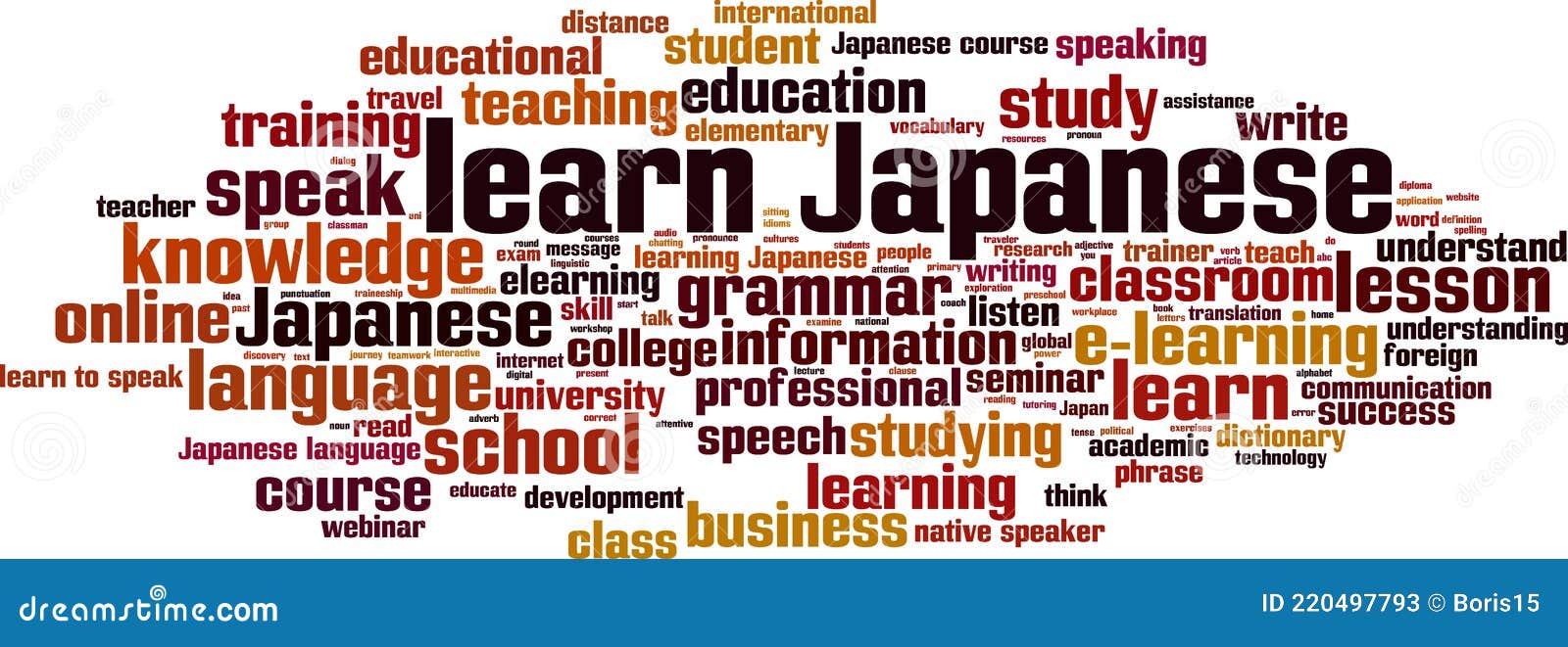 LEARN JAPANESE Word On White Background 3d Rendering Royalty-Free Stock ...