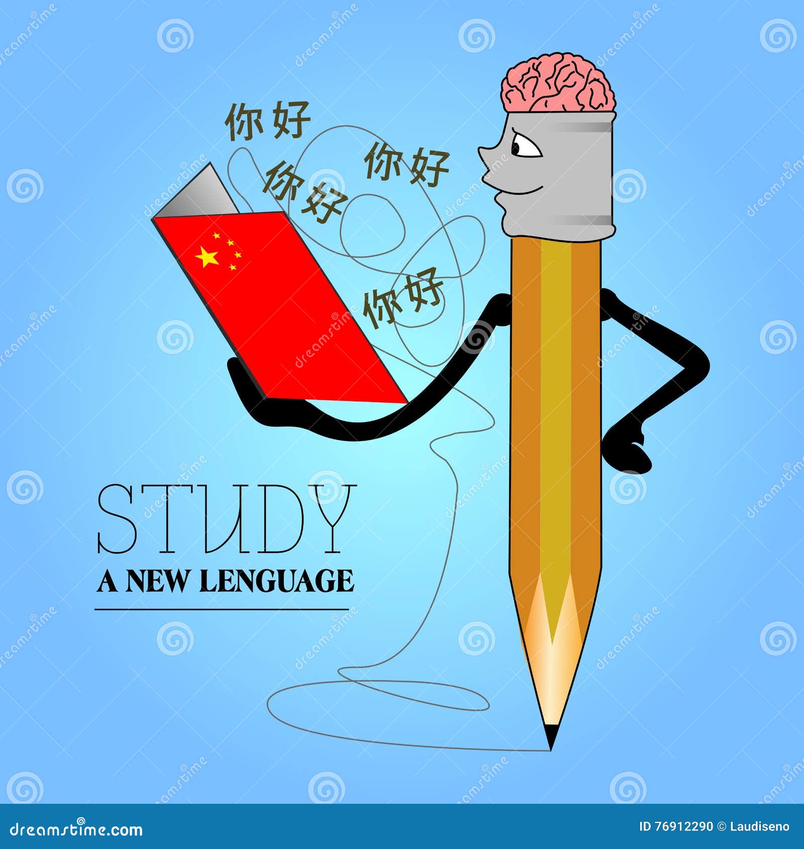 Learn language stock vector. Illustration of international - 76912290