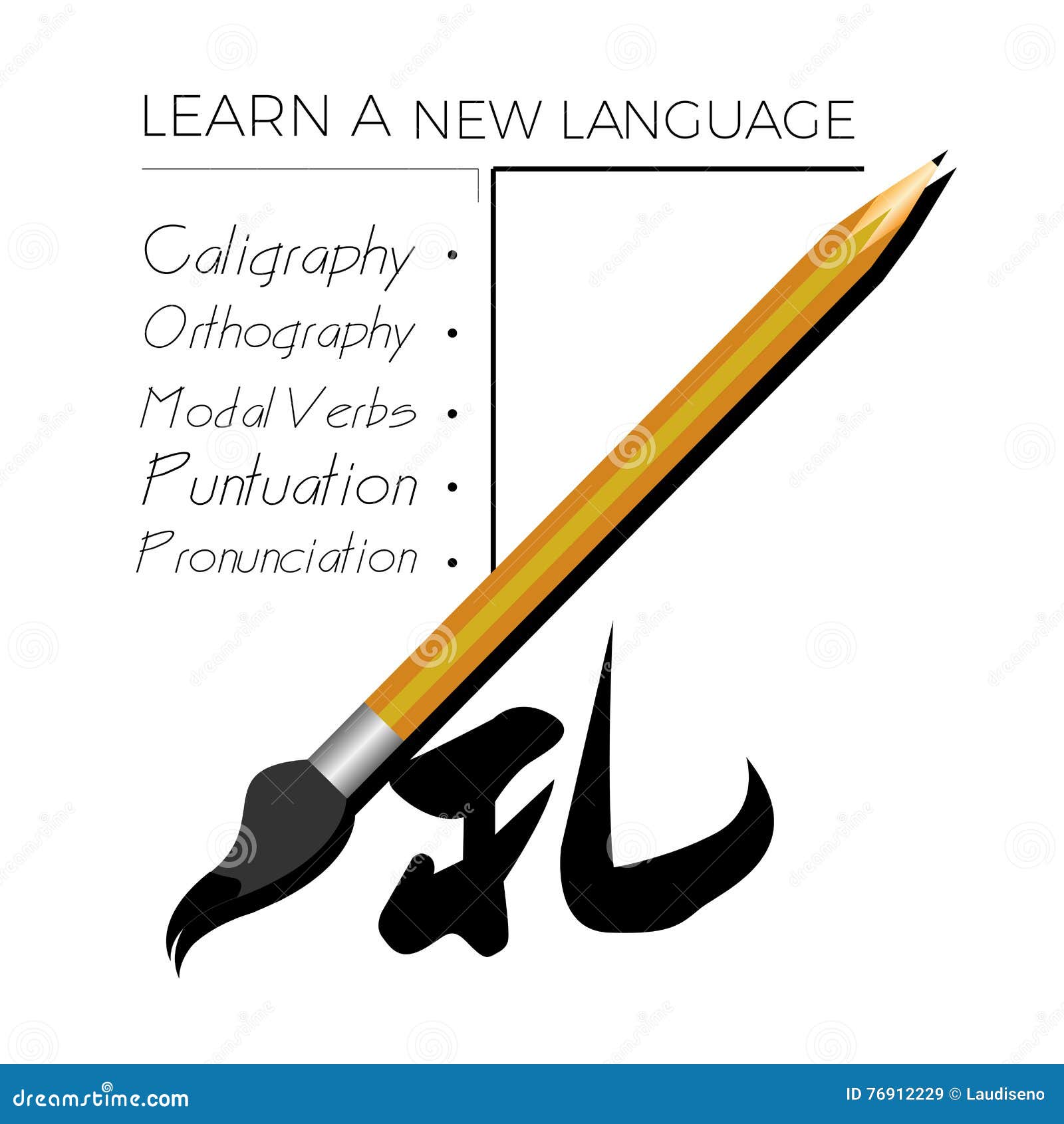 Learn language stock vector. Illustration of study, knowledge - 76912229
