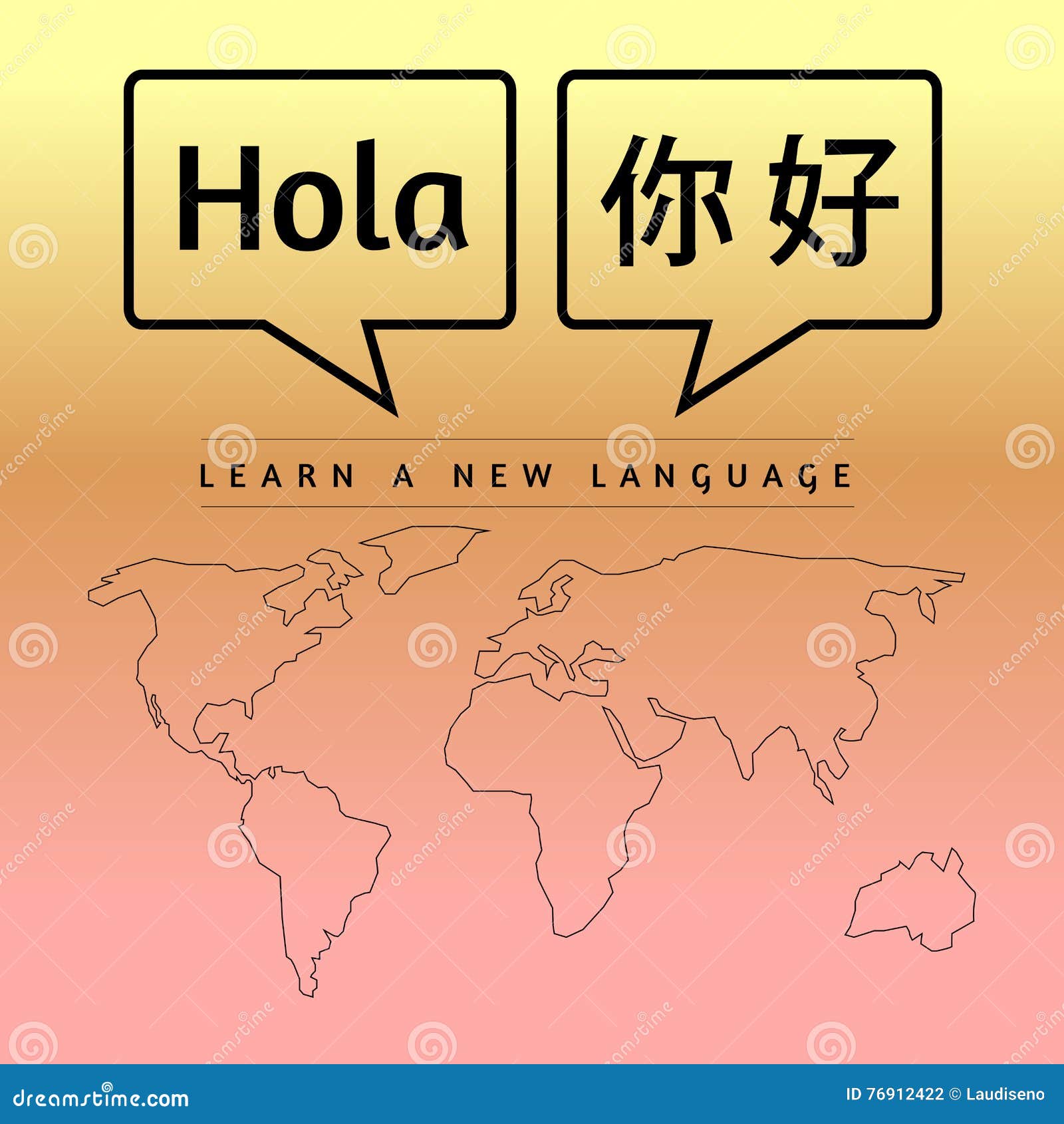 Learn language stock illustration. Illustration of study - 76912422