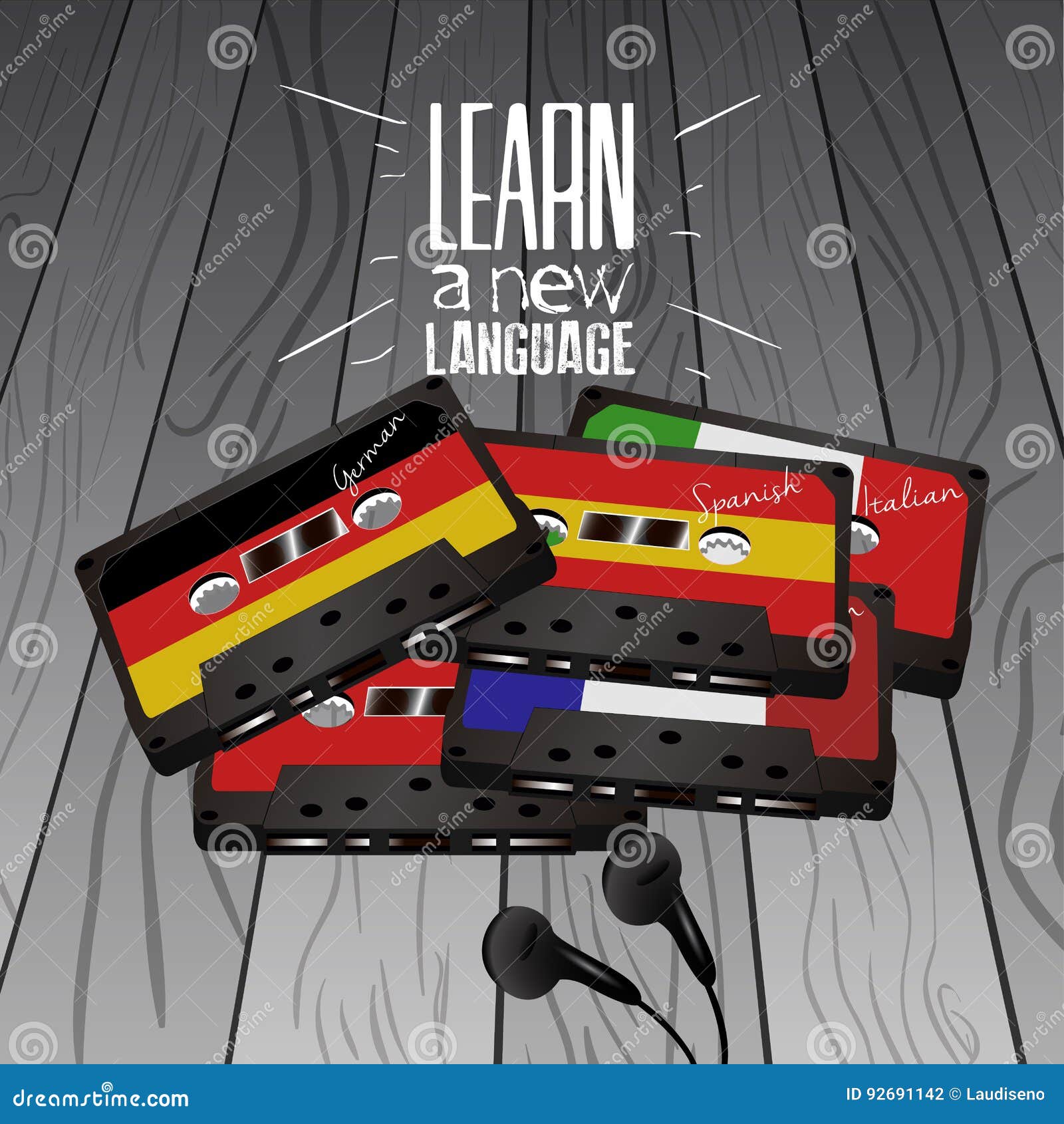Learn a language stock illustration. Illustration of learning - 92691142