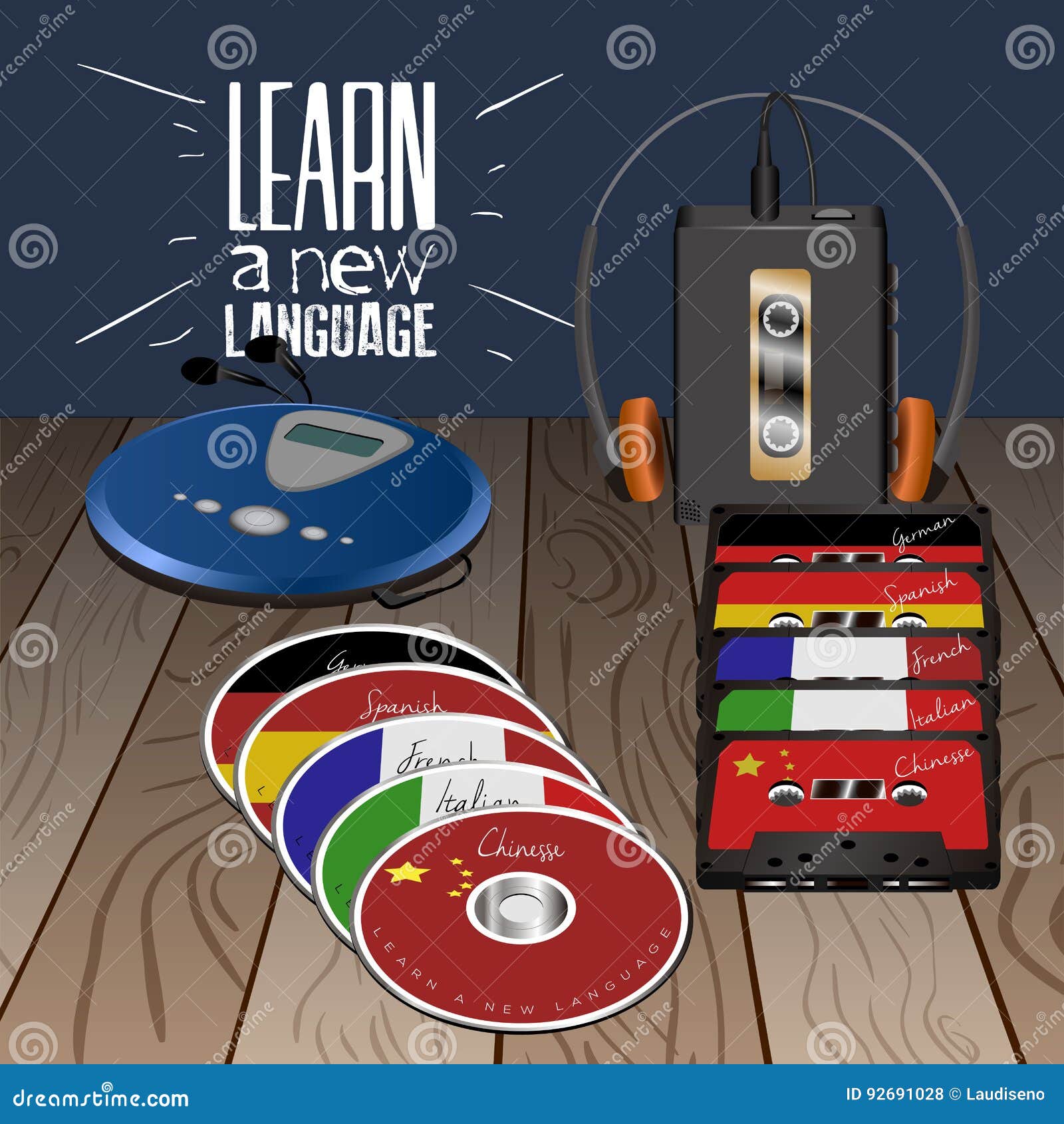 Learn a language stock vector. Illustration of german - 92691028