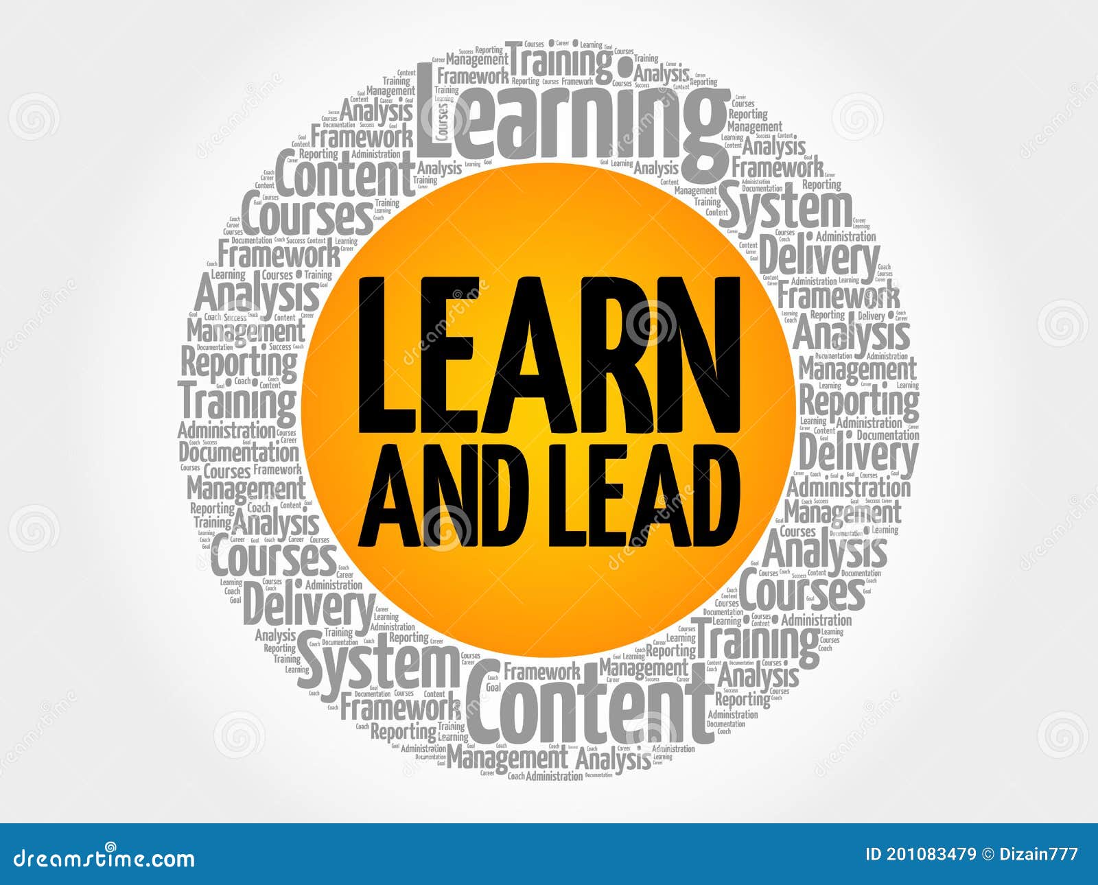 Learn and Lead circle stock illustration. Illustration of coach - 201083479