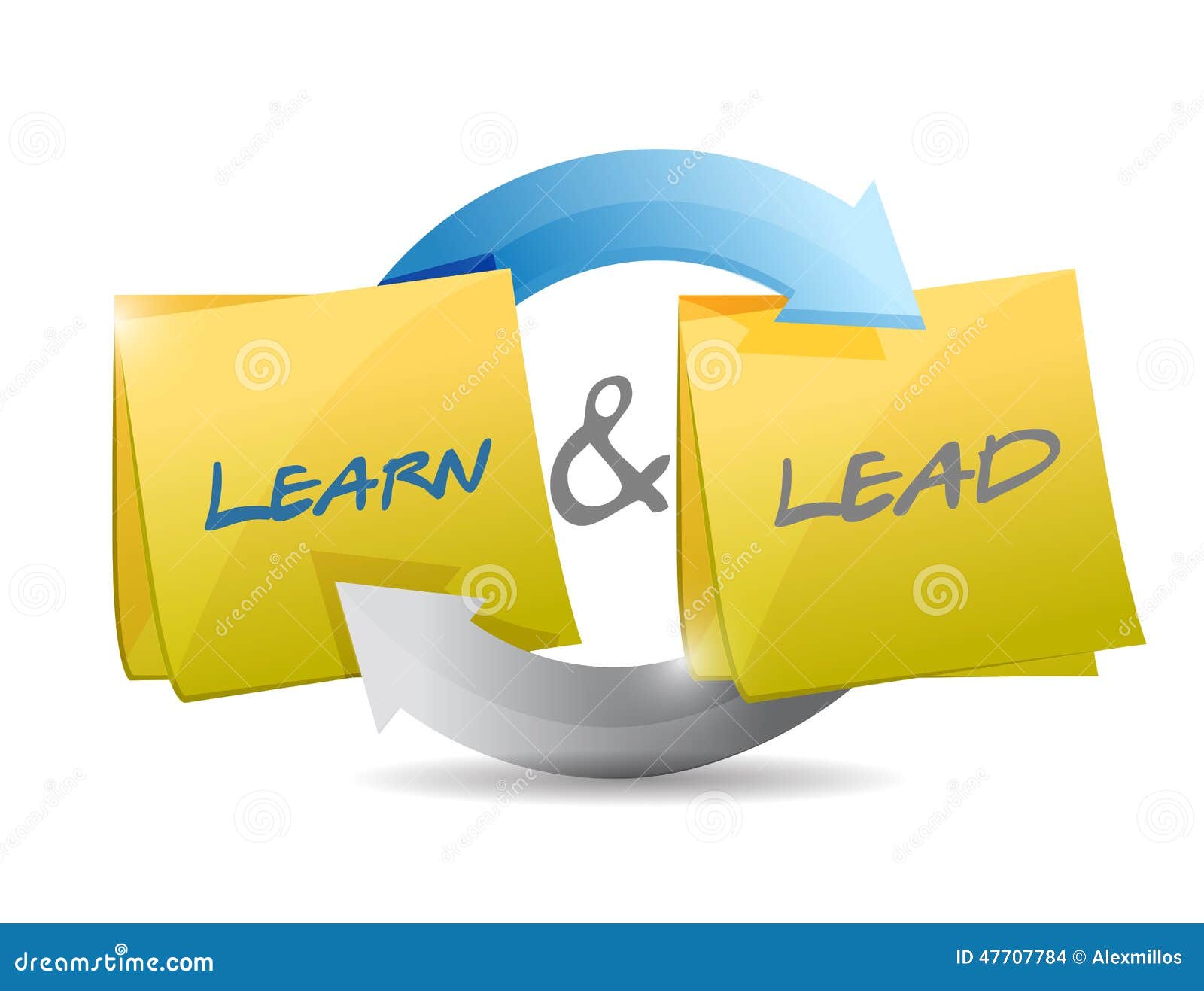 Learn and Lead Cycle Illustration Design Stock Illustration ...