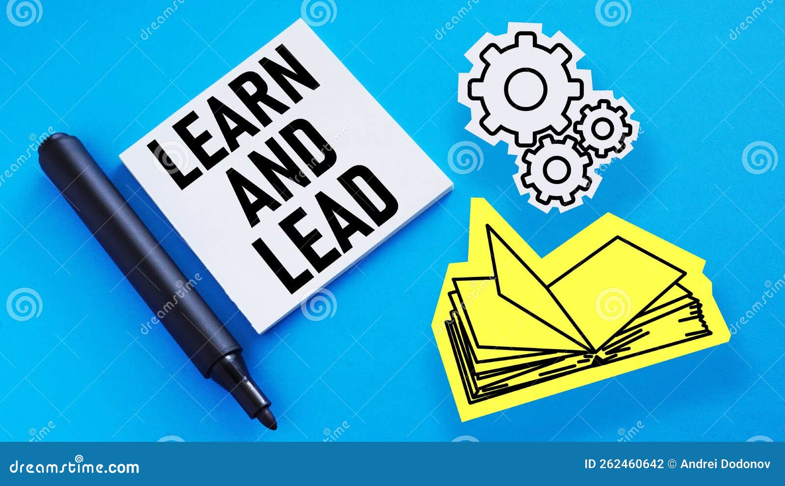 Learn and Lead is Shown Using the Text Stock Photo - Image of marketing ...