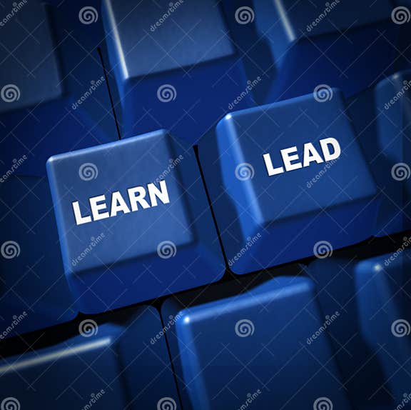 Learn Lead Strategy Planning Computer Key Stock Photo - Image of ...