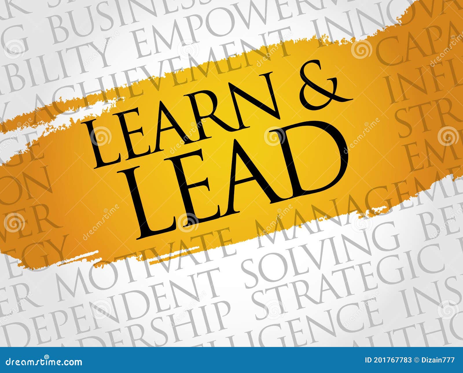 Learn and lead word cloud stock illustration. Illustration of business ...