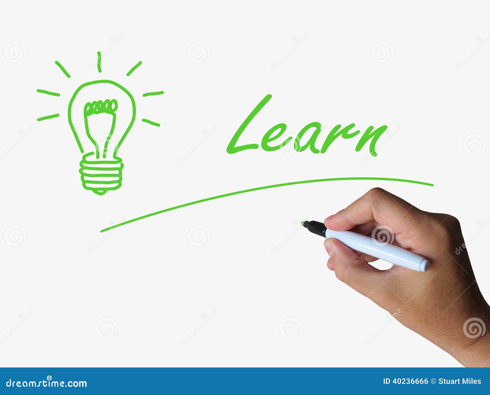 Learn and Lightbulb Means Training and Learning Stock Illustration ...