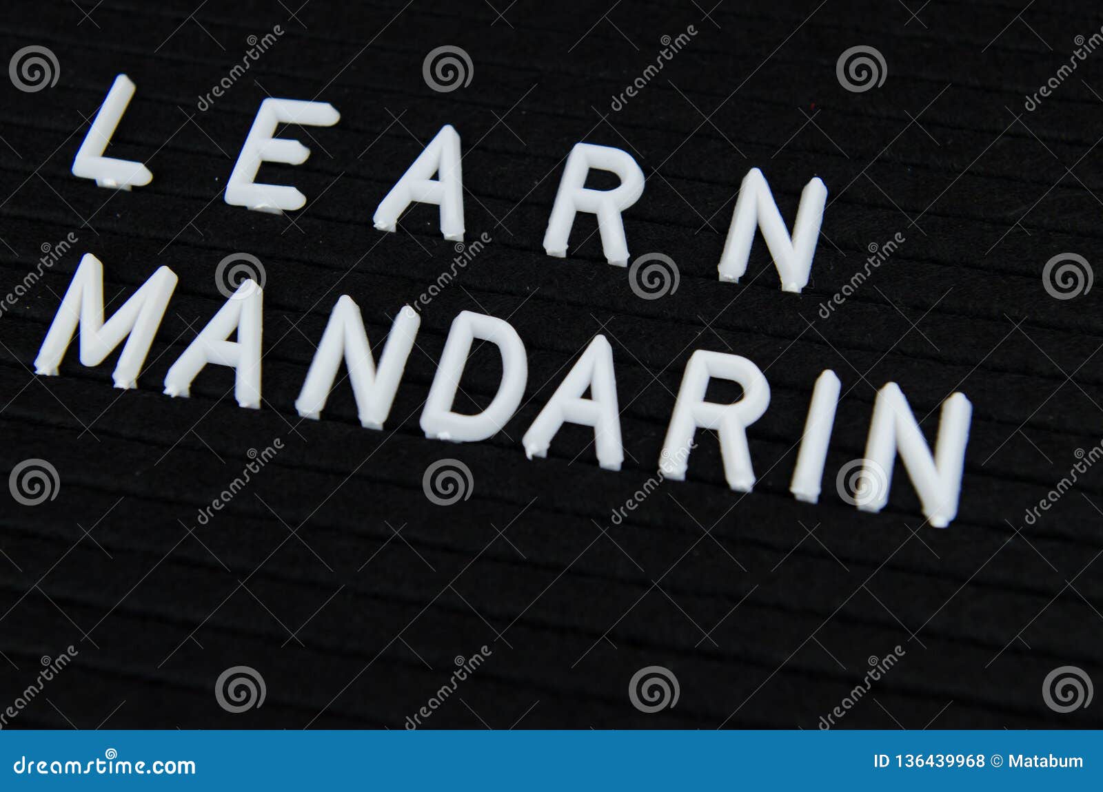 Learn Mandarin sign stock photo. Image of basic, oldschool - 136439968