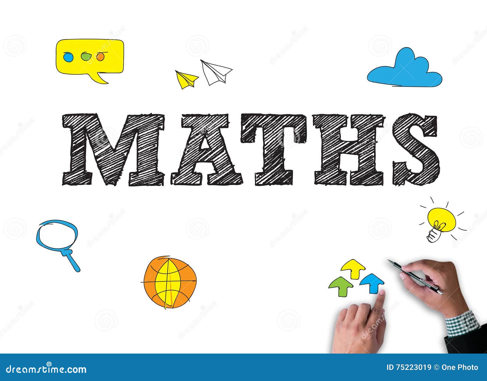 Learn MATHS stock illustration. Illustration of lesson - 75223019