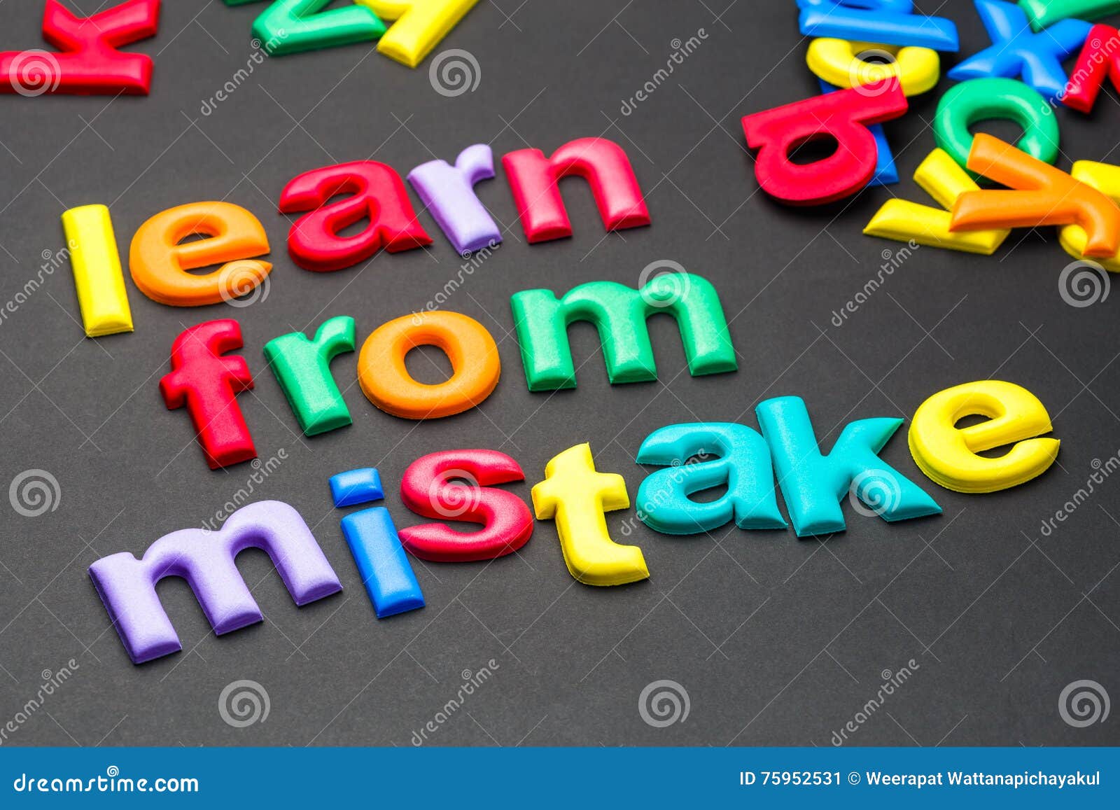 Learn from Mistake stock image. Image of phrase, quotation - 75952531