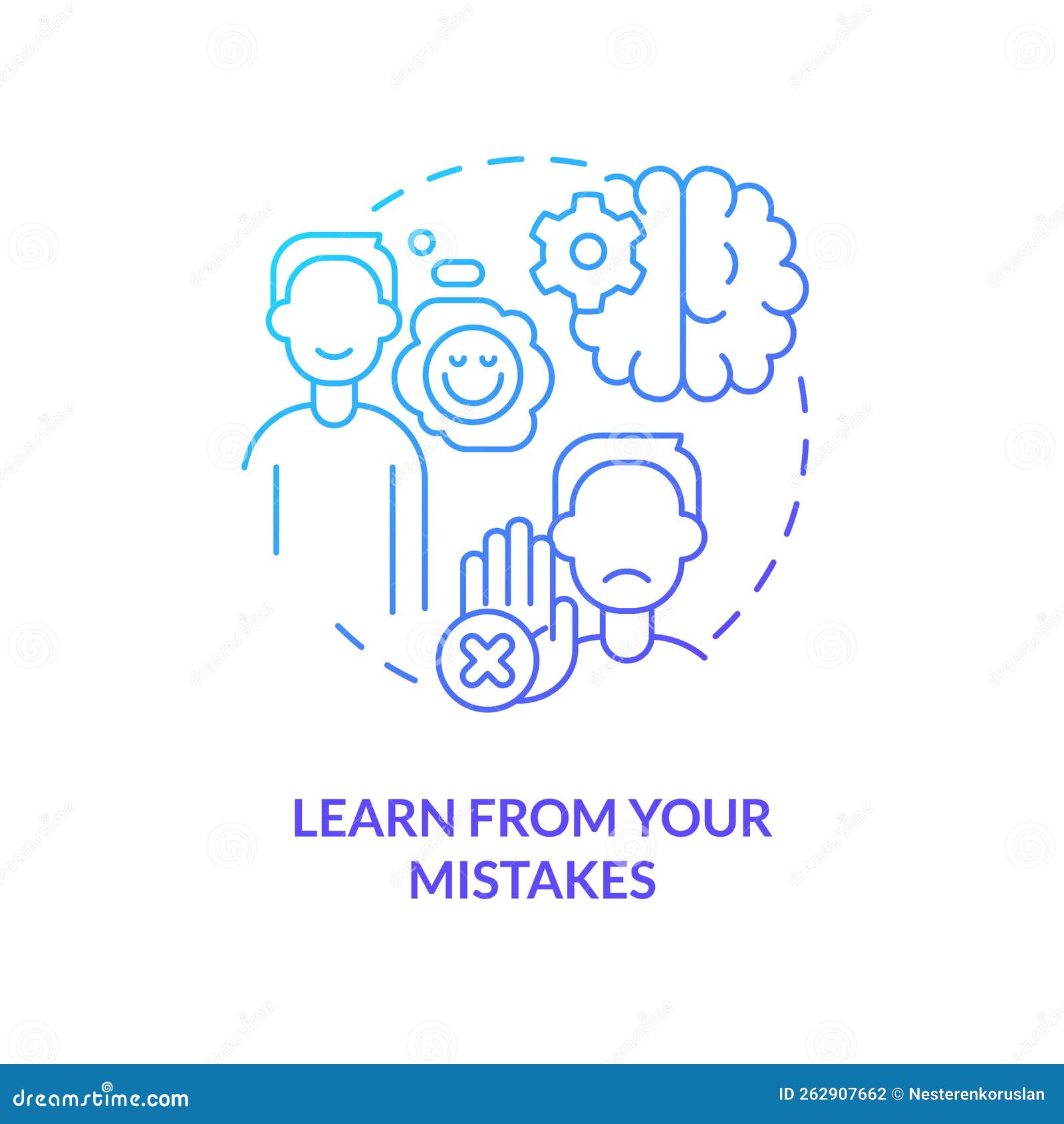 Learn from Mistakes Blue Gradient Concept Icon Stock Vector ... Learn from Mistakes Blue Gradient Concept Icon Stock Vector ...