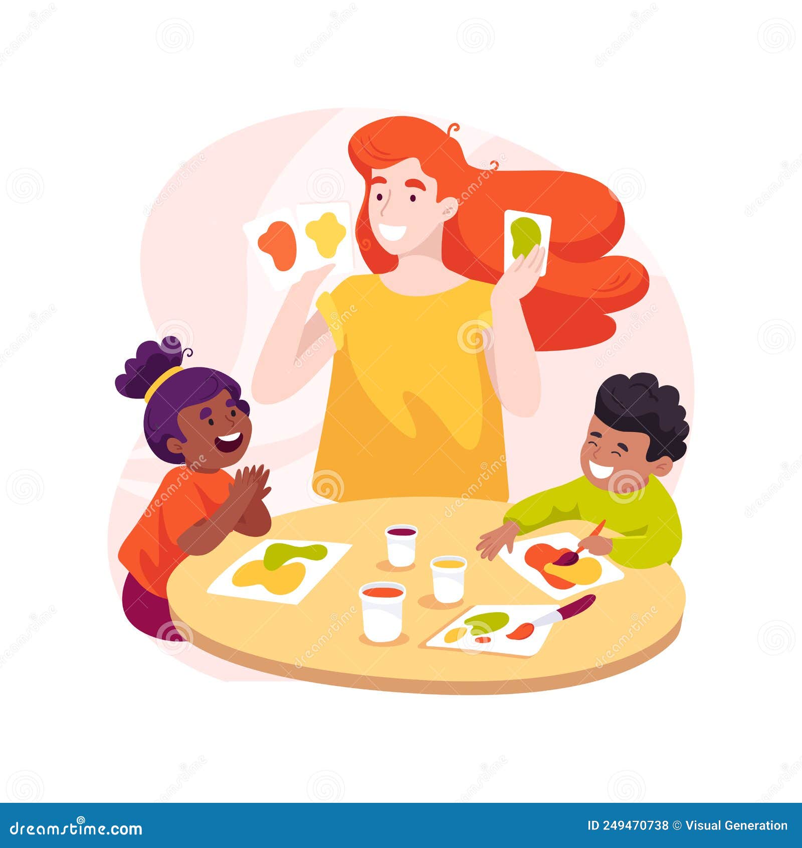 Learn about Mixing Colors Isolated Cartoon Vector Illustration. Stock ...