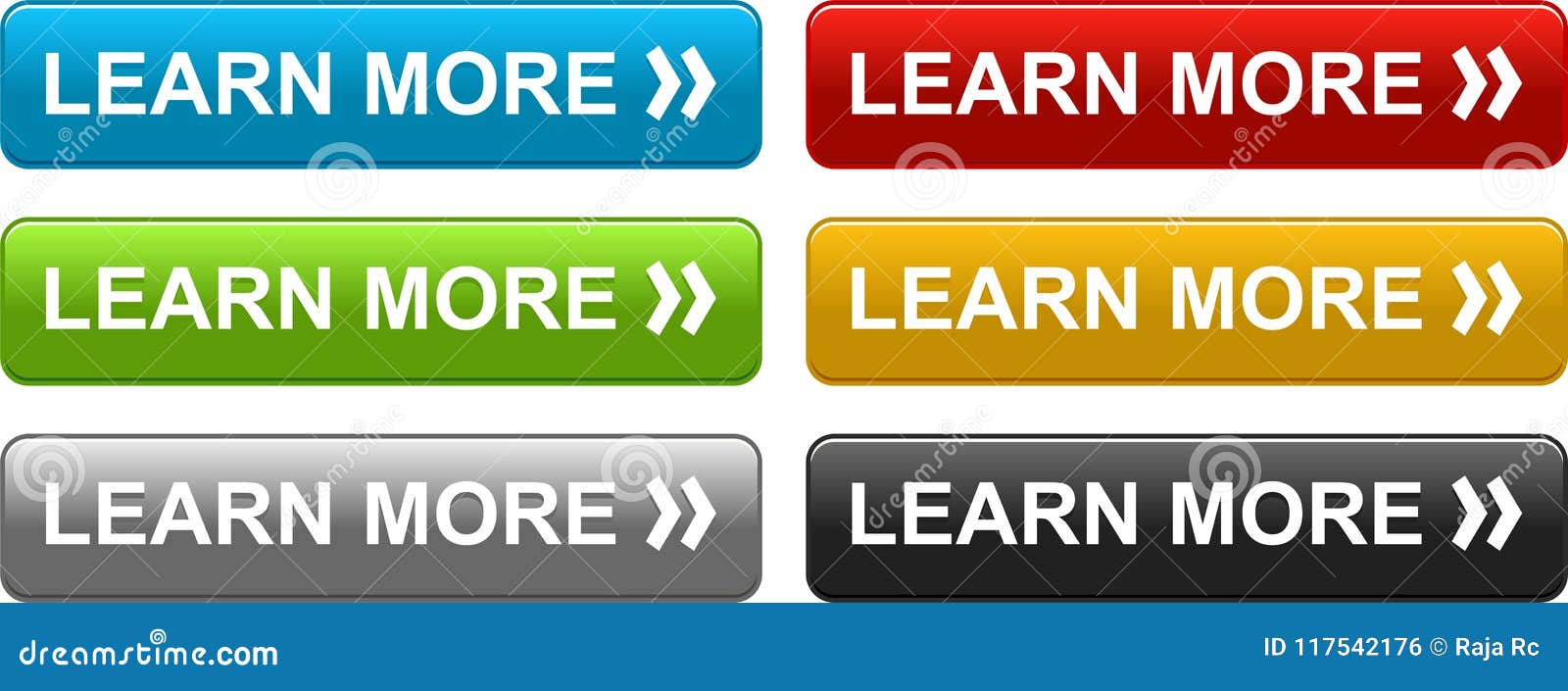 Learn More Buttons Colorful On White Stock Vector Illustration Of Fresh Coaching 117542176