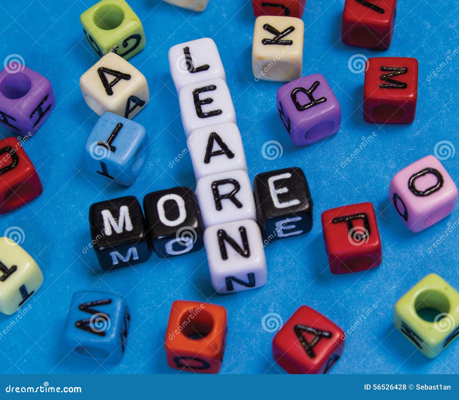 Learn More stock photo. Image of production, cube, idea - 56526428