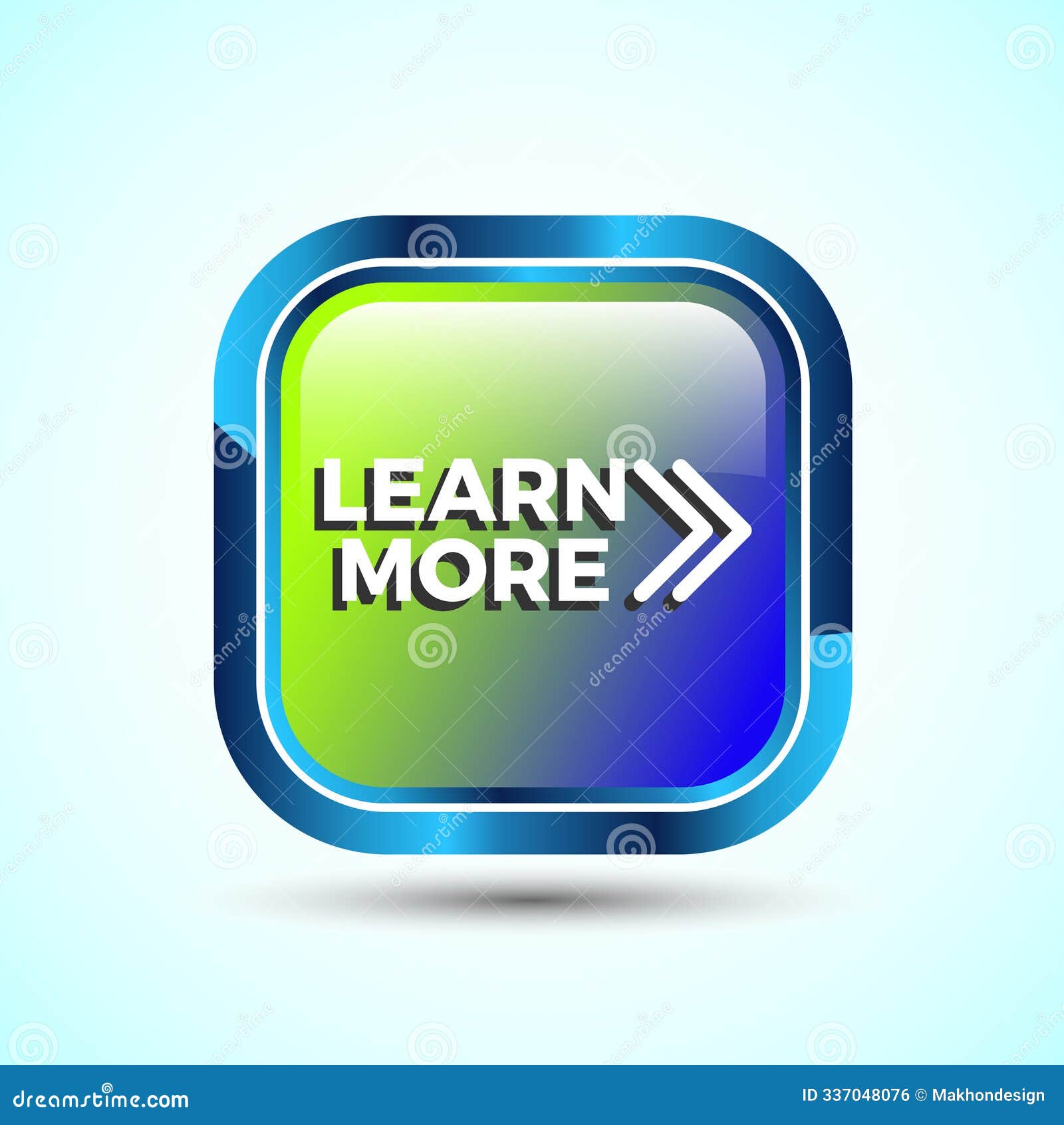 Learn More Icon Button Design Illustration Stock Vector - Illustration ...