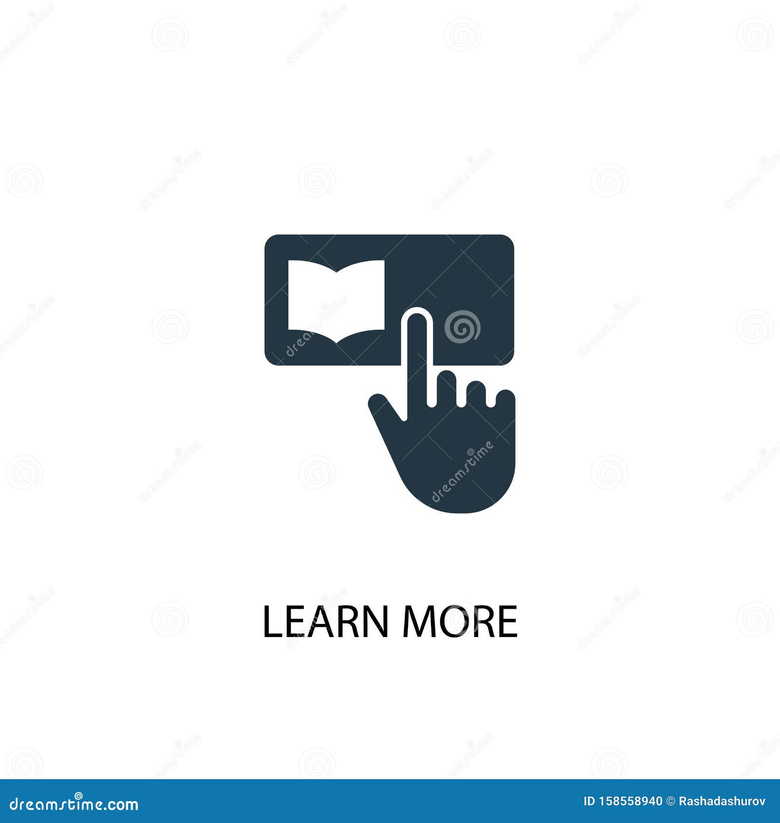 Learn More Icon. Simple Element Stock Vector - Illustration of icons ...