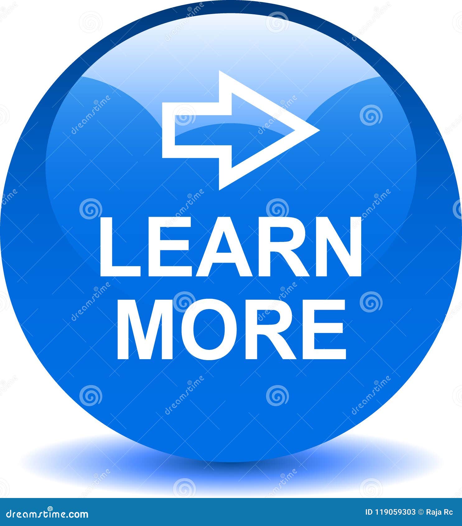 Learn more stock vector. Illustration of colour, button - 119059303