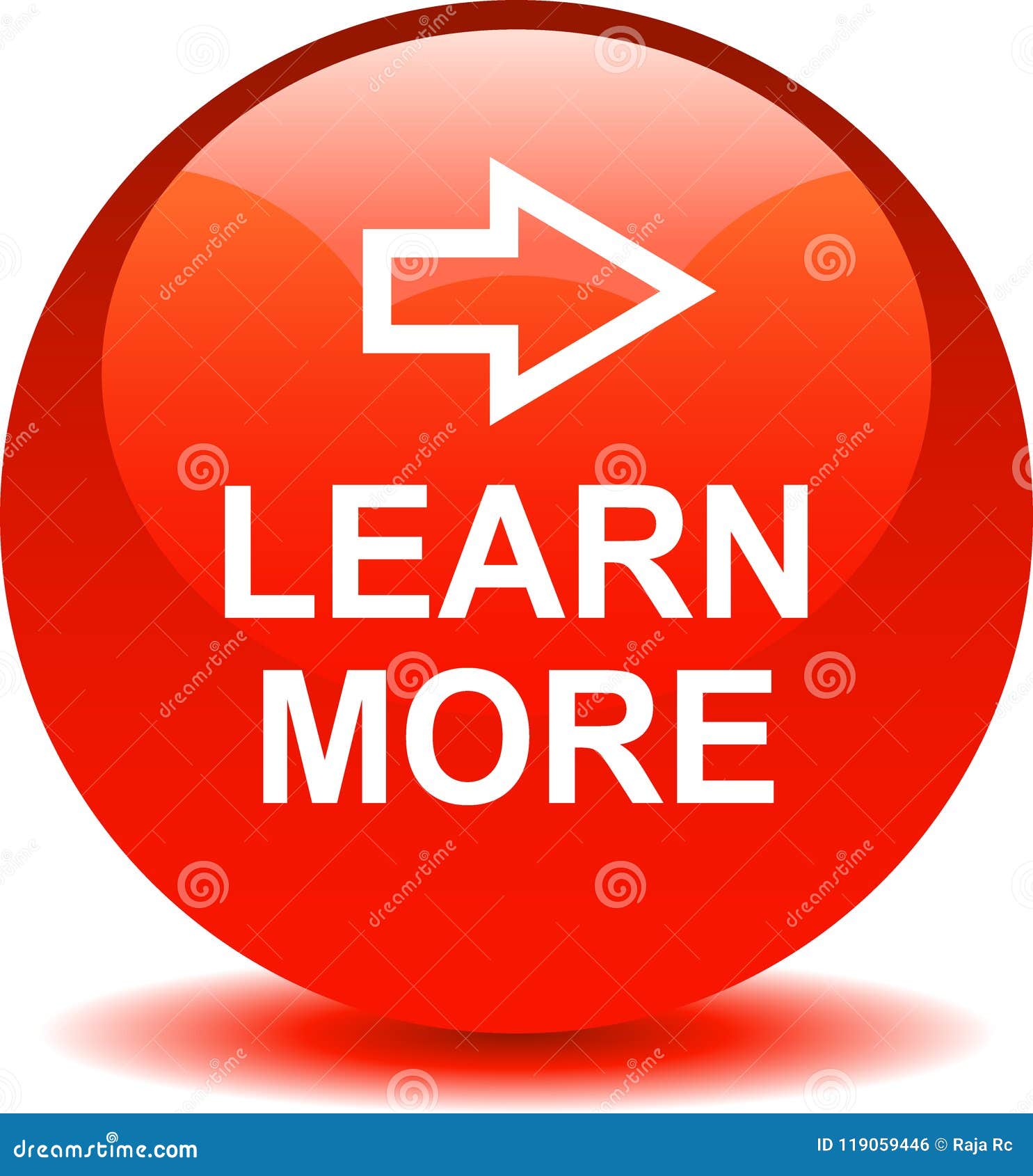 Learn more stock vector. Illustration of glossy, help - 119059446