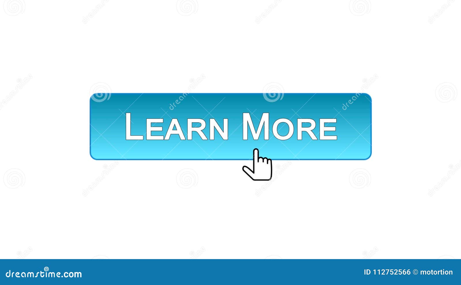 Learn More Web Interface Button Clicked With Mouse Cursor Blue Color